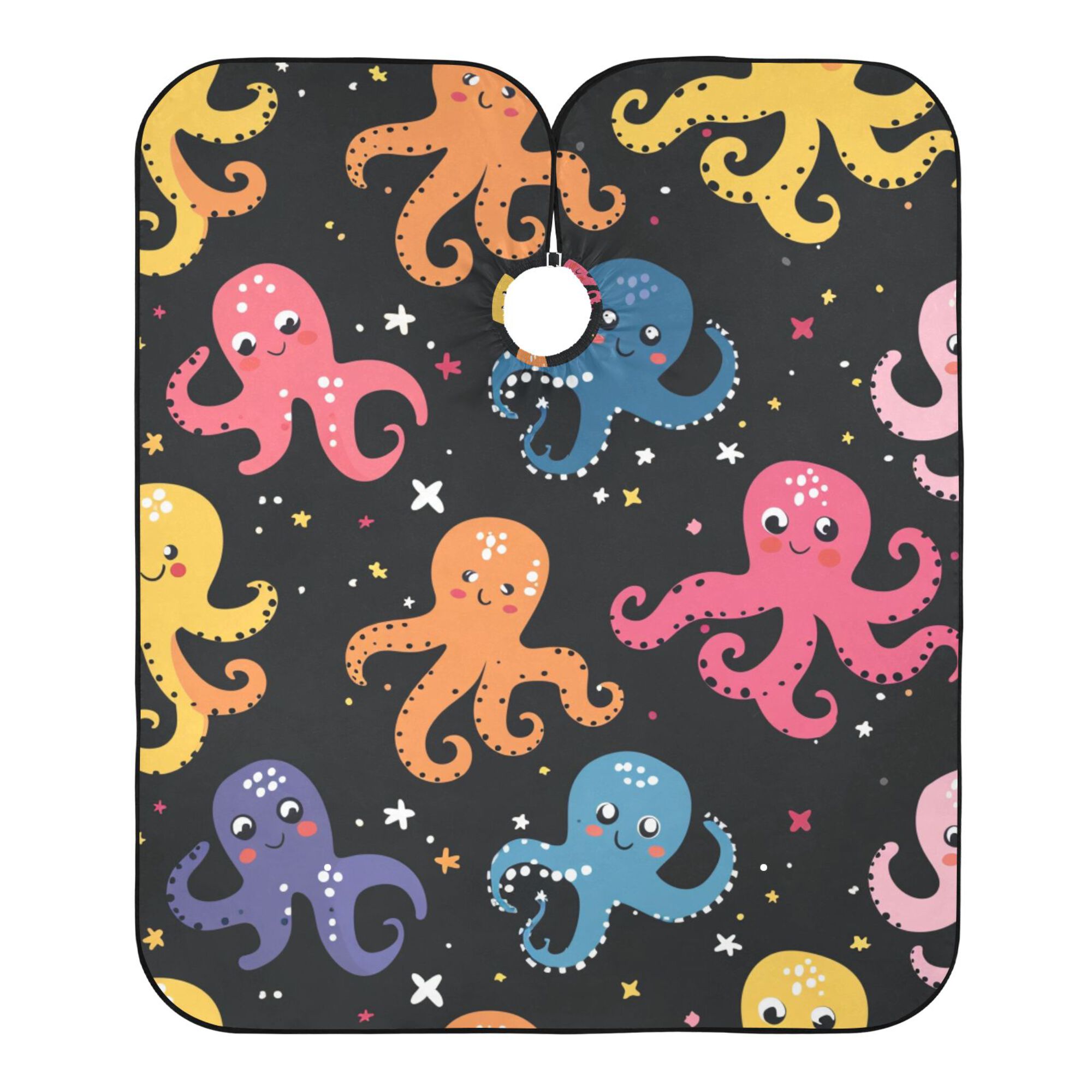 JSTEL Cute Octopuse Stars Waterproof Barber Cape for Men Women Beard ...