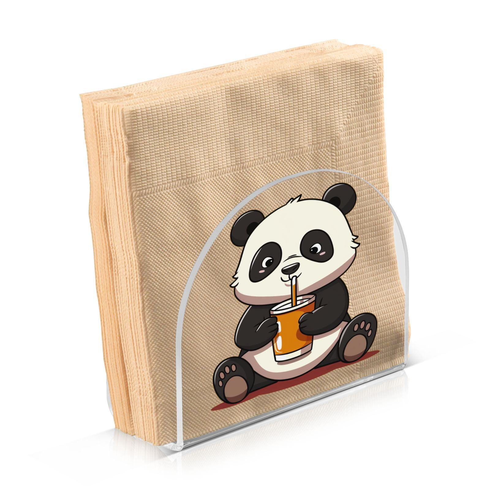 JSTEL Cute Panda Drinking Cartoon Napkin Holder for Table Cocktail ...