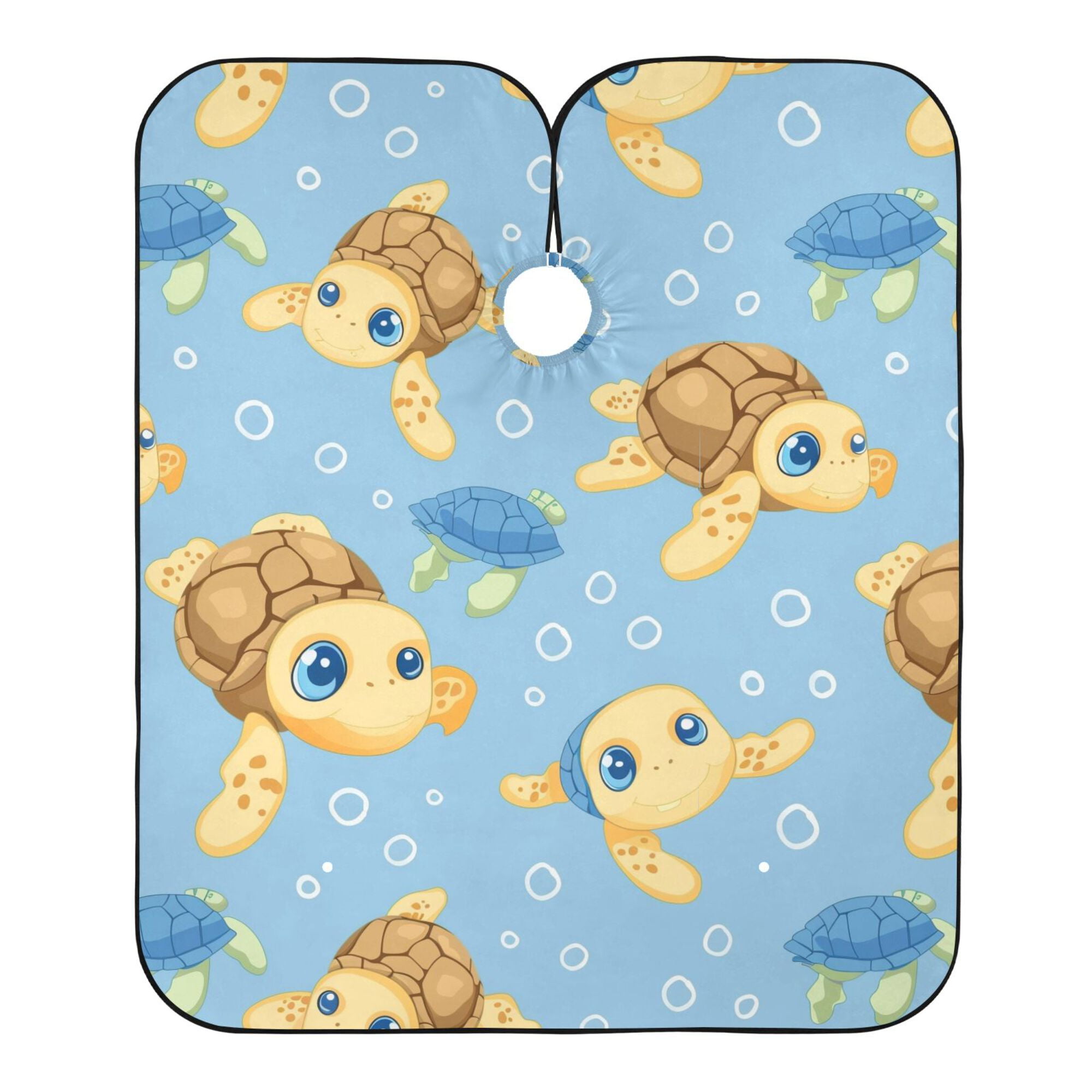 JSTEL Cute Sea Turtle Cartoon Waterproof Barber Cape for Men Women ...