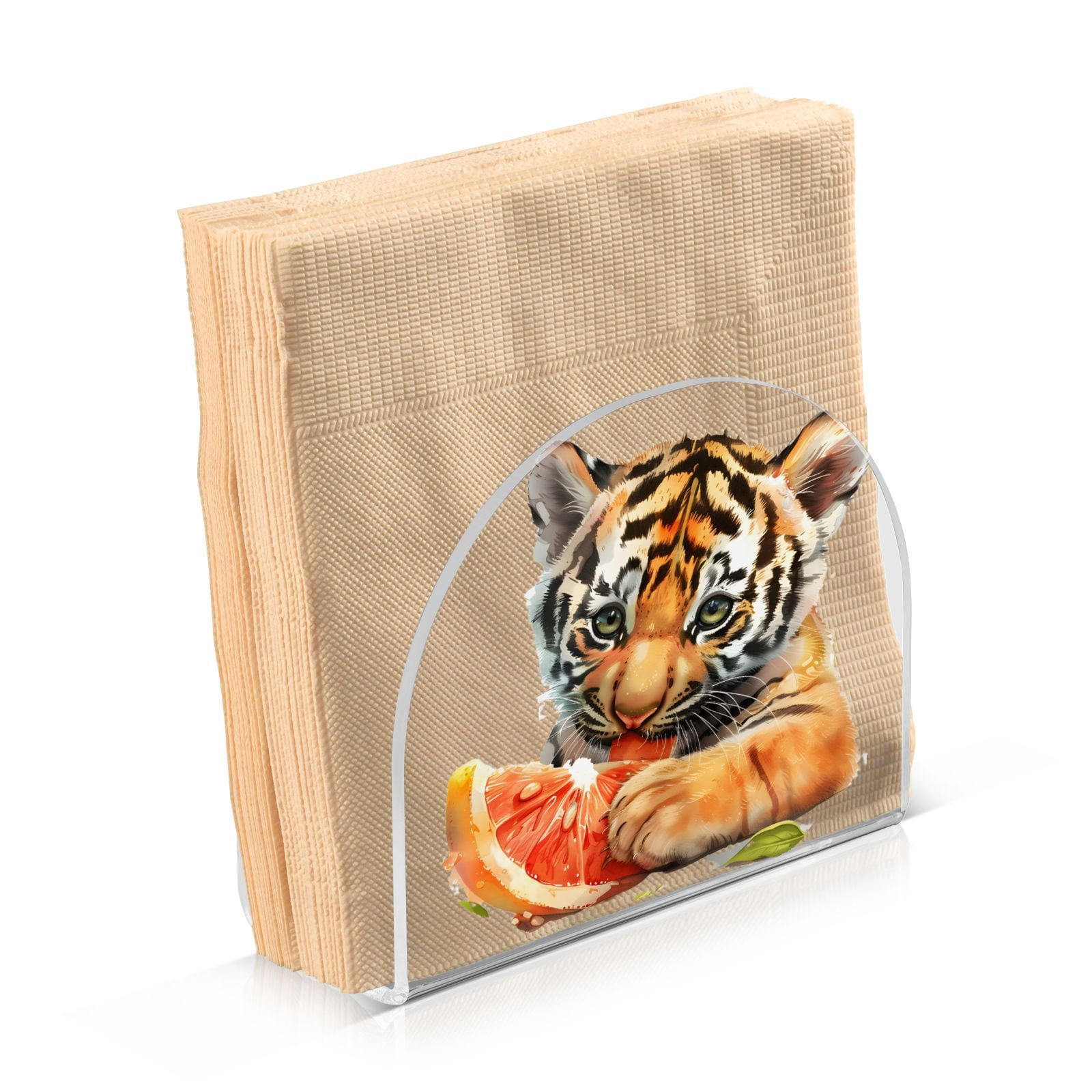JSTEL Cute Tiger Waterlemon Napkin Holder for Table Cocktail Farmhouse ...