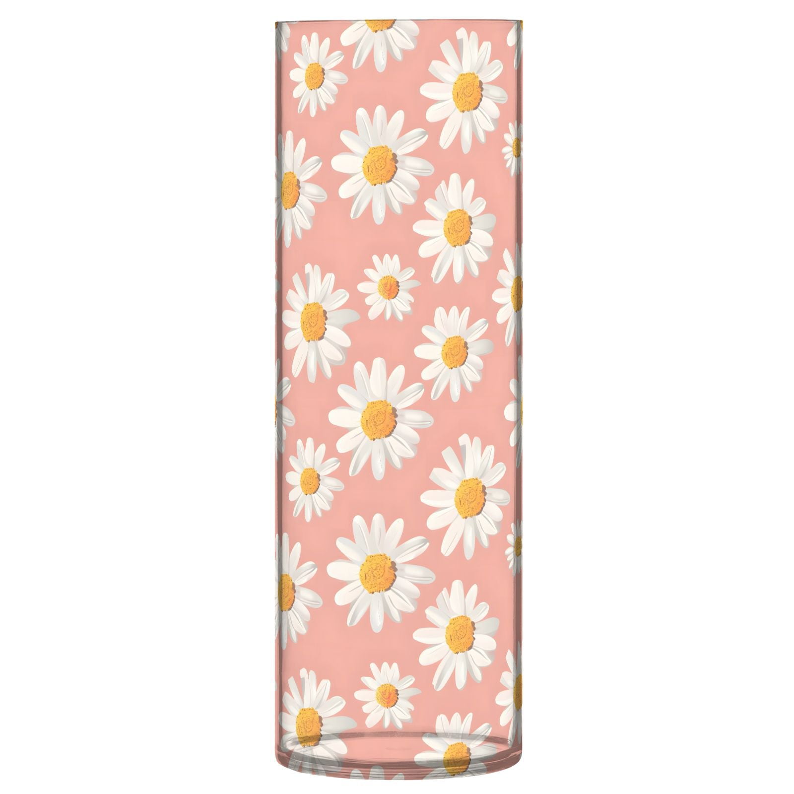 JSTEL Daisy Flower Pink Flower Vase Decorative Floreros for Home Decor ...