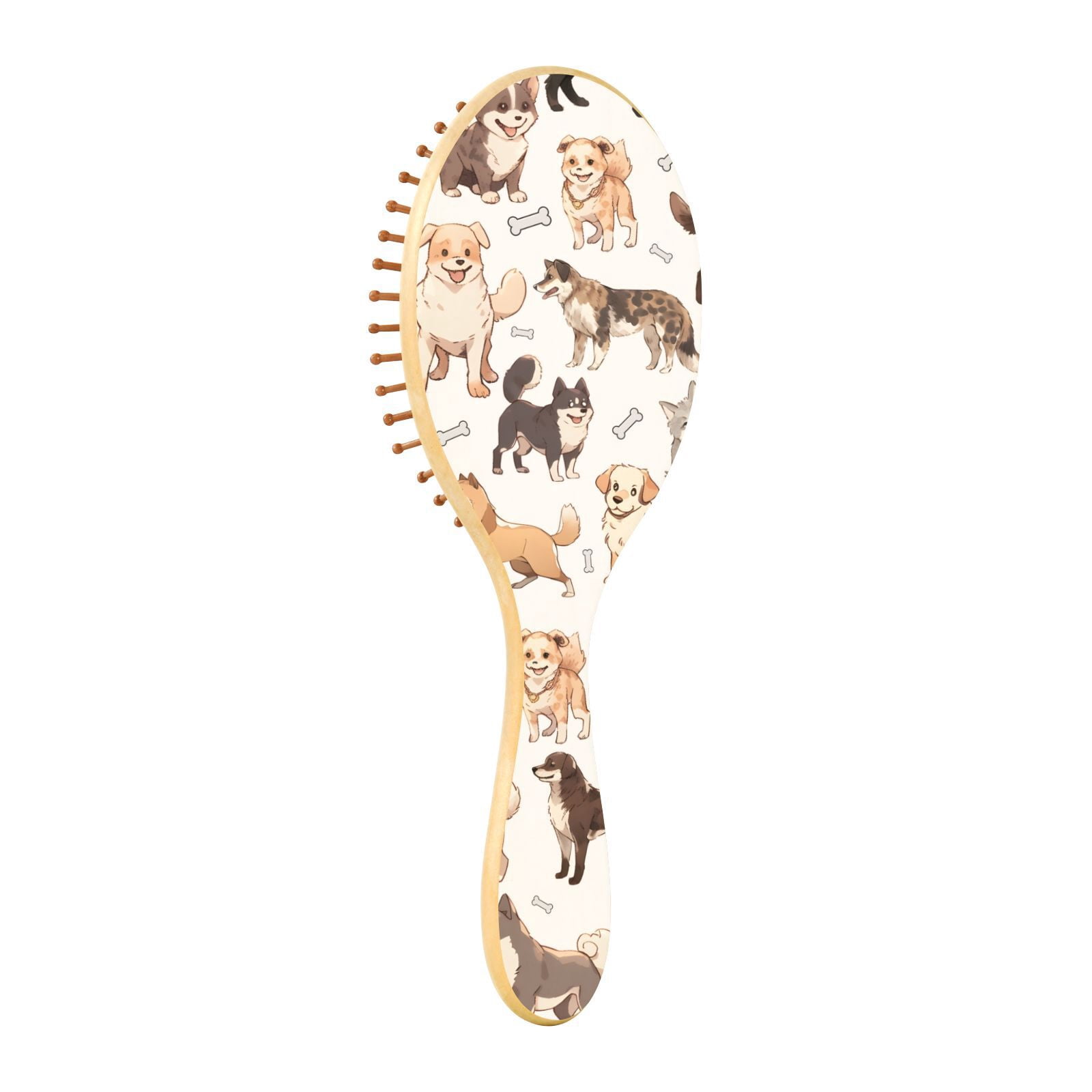 JSTEL Doodle Dog Print Cute Puppies Hair Brush for Women Men Natural ...
