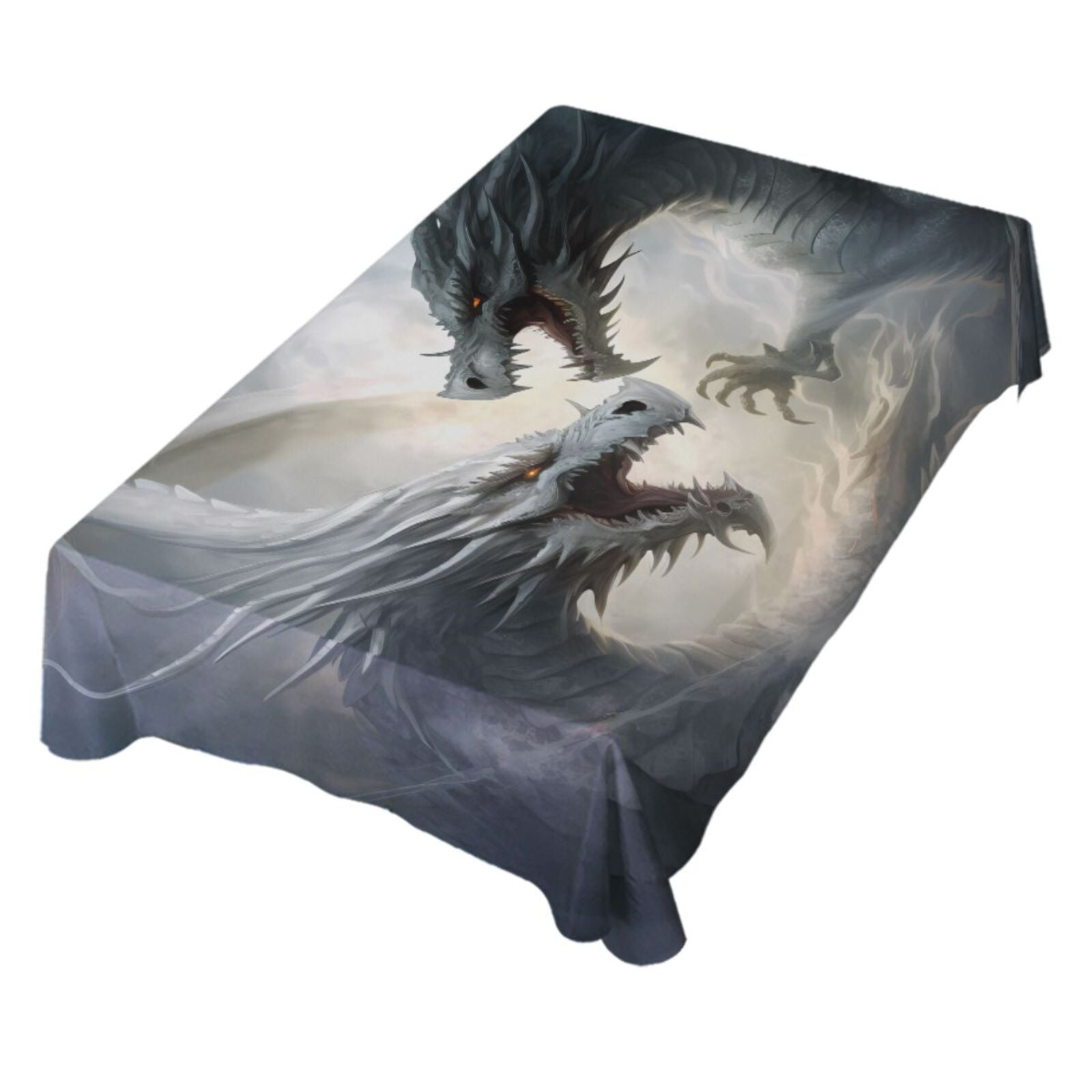 JSTEL Dragons Fighting Table Cloth Rectangle 60 x 90 Inch Tablecloth ...