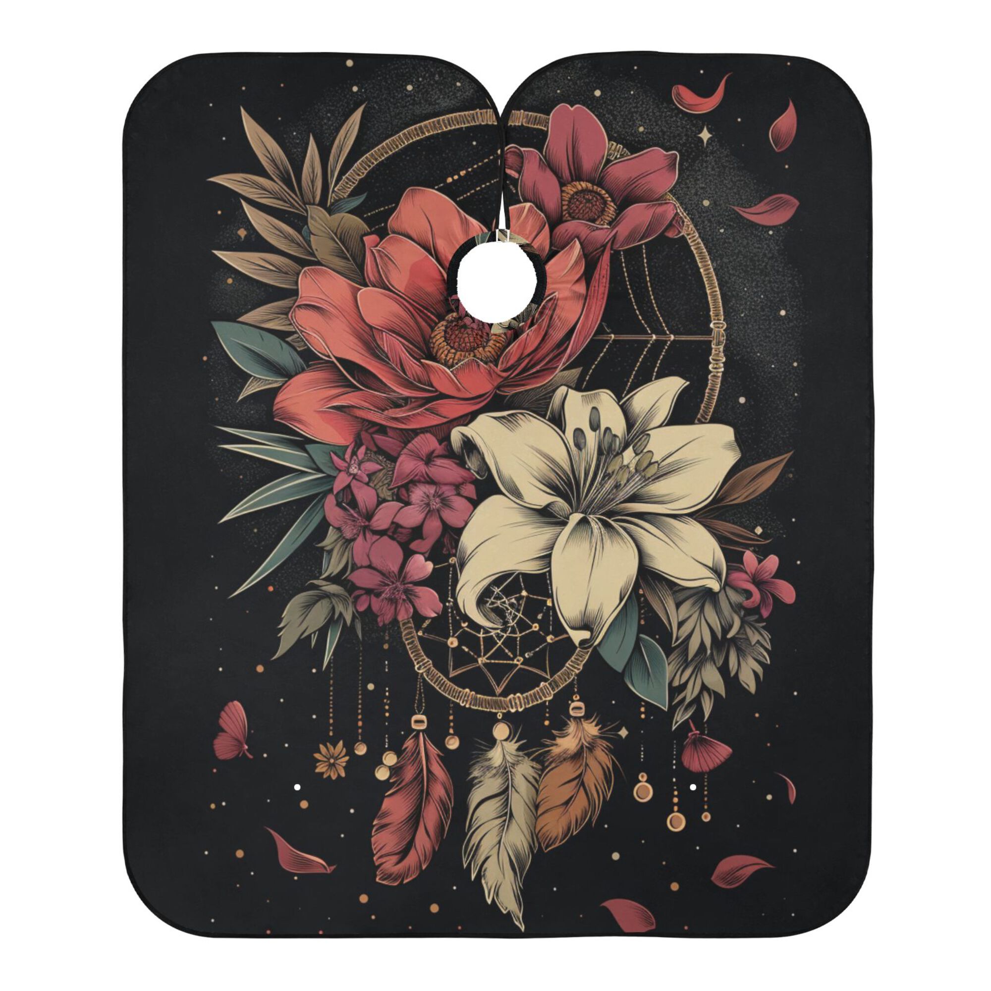 JSTEL Dreamcatcher Lily Flower Waterproof Barber Cape for Men Women ...