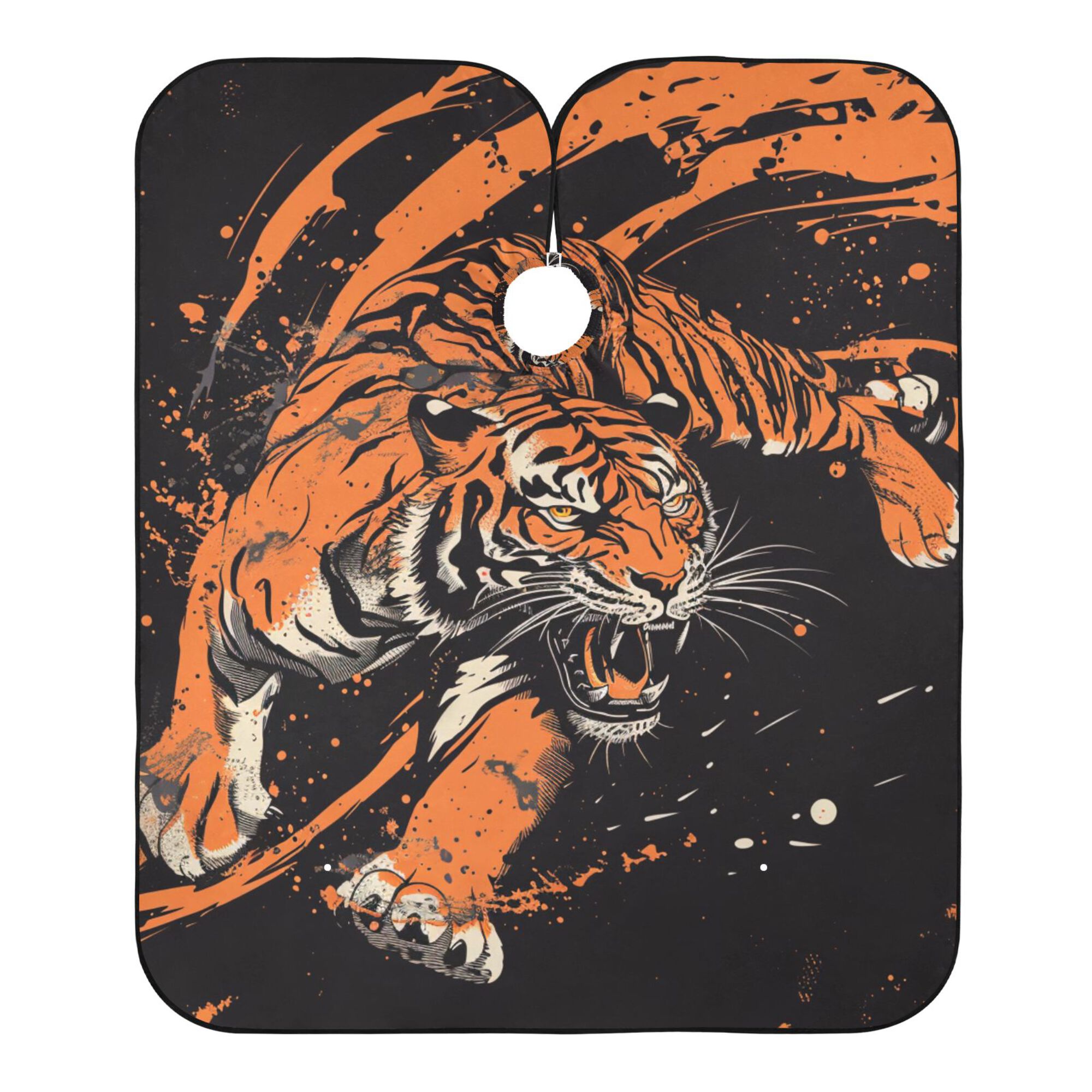 JSTEL Fighting Tiger Waterproof Barber Cape for Men Women Beard Shaving ...
