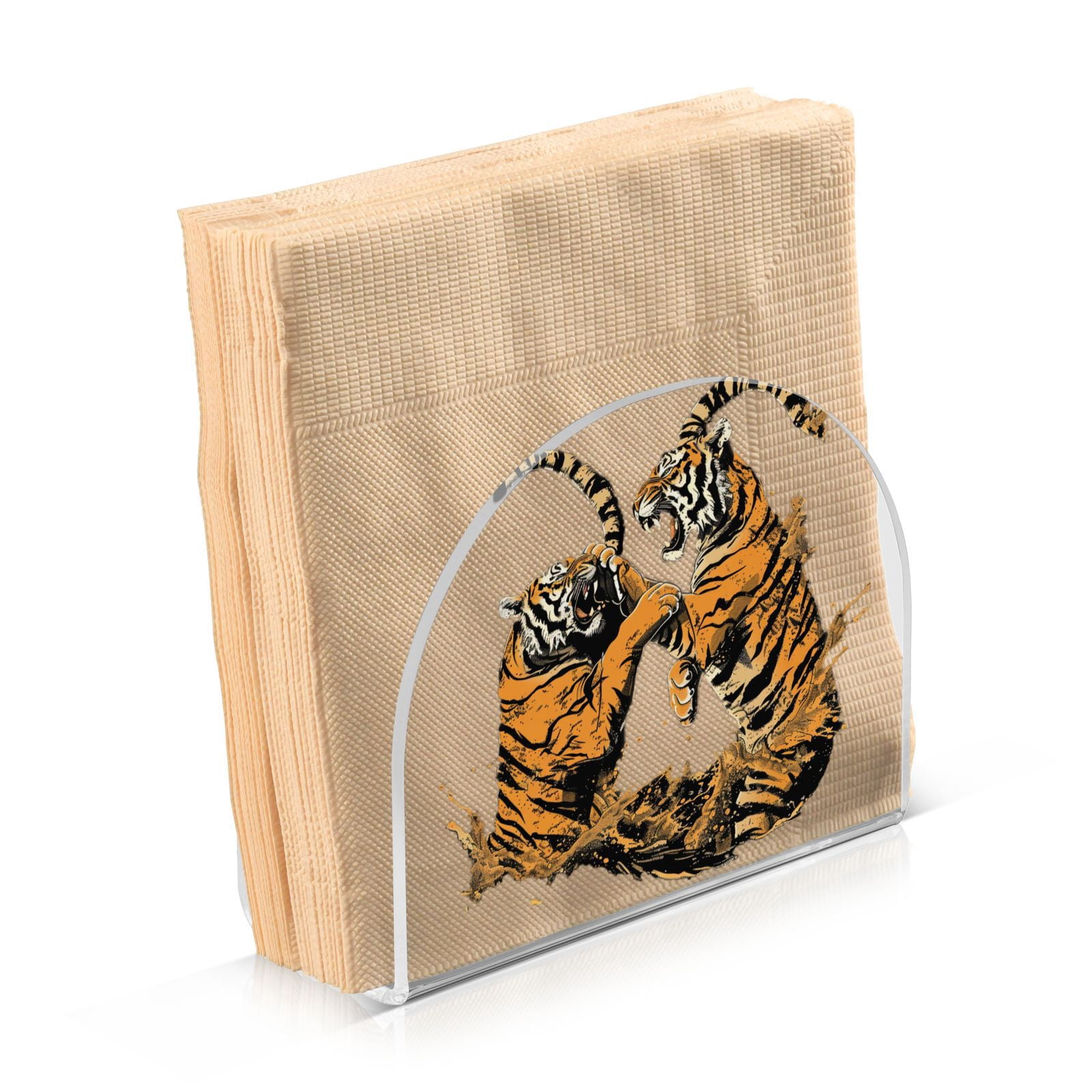 JSTEL Fighting Tigers Napkin Holder for Table Cocktail Farmhouse, Paper ...