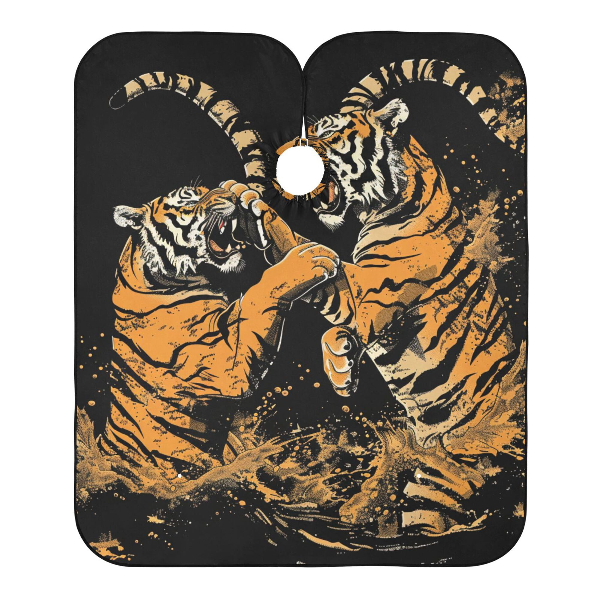 JSTEL Fighting Tigers Waterproof Barber Cape for Men Women Beard ...