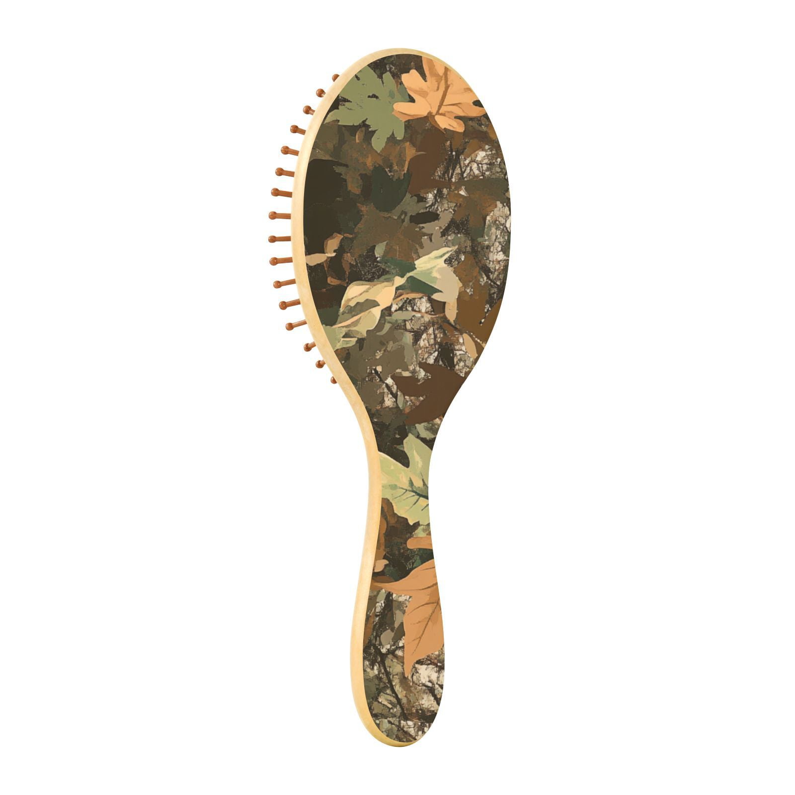 JSTEL Forest Leaf Camo Camouflage Hair Brush for Women Men Natural Wood ...