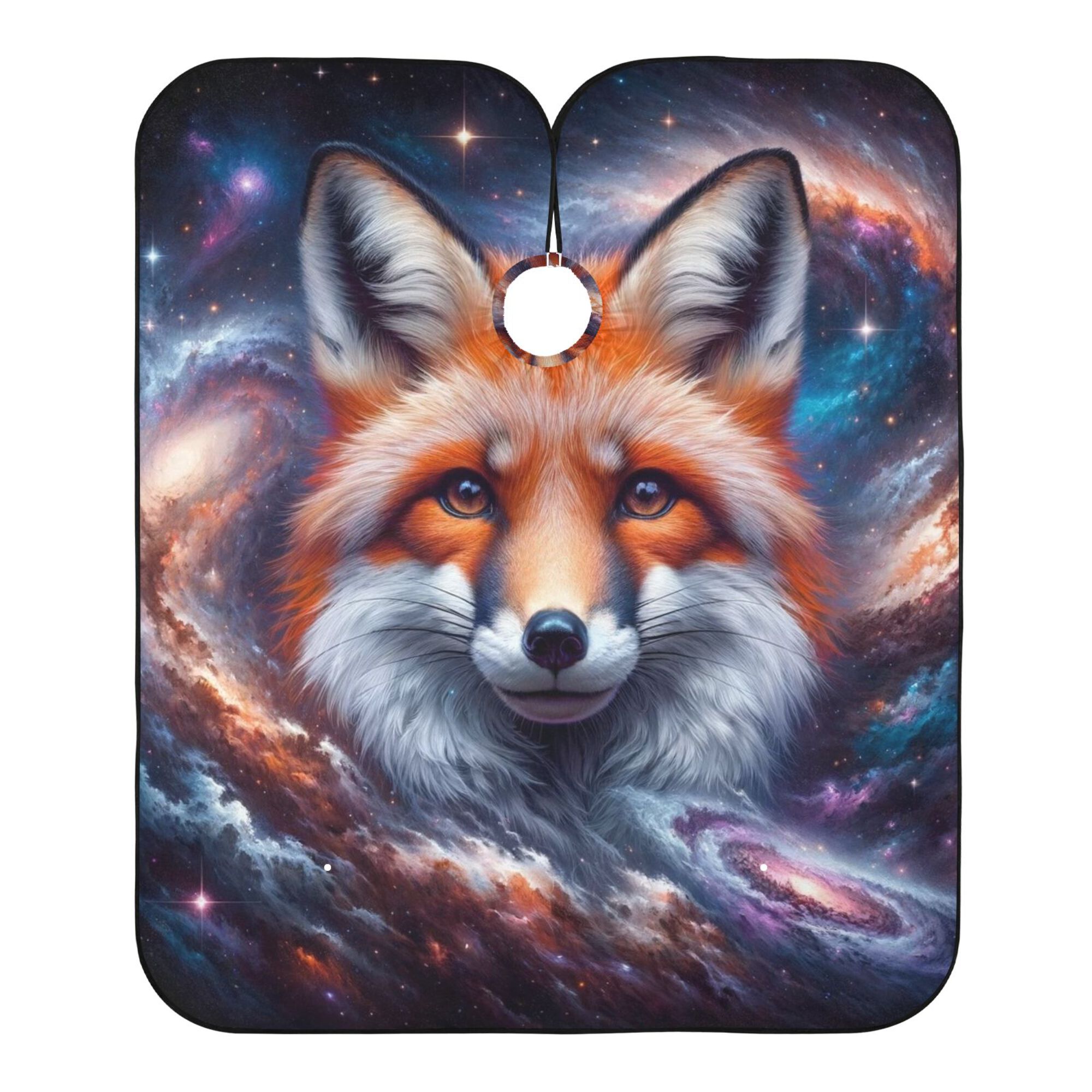 JSTEL Fox Galaxy Nebula Waterproof Barber Cape for Men Women Beard ...