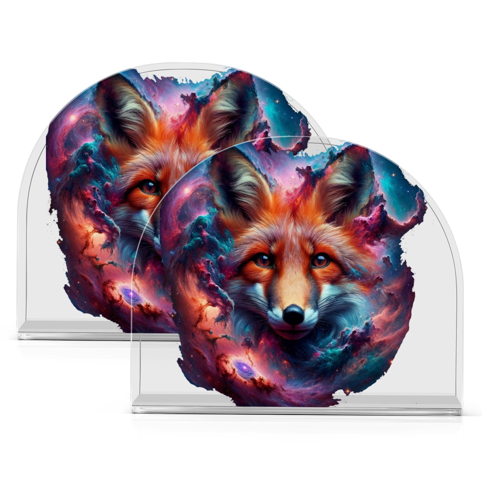 JSTEL Fox Head Galaxy Napkin Holder for Table Cocktail Farmhouse, 2pcs ...