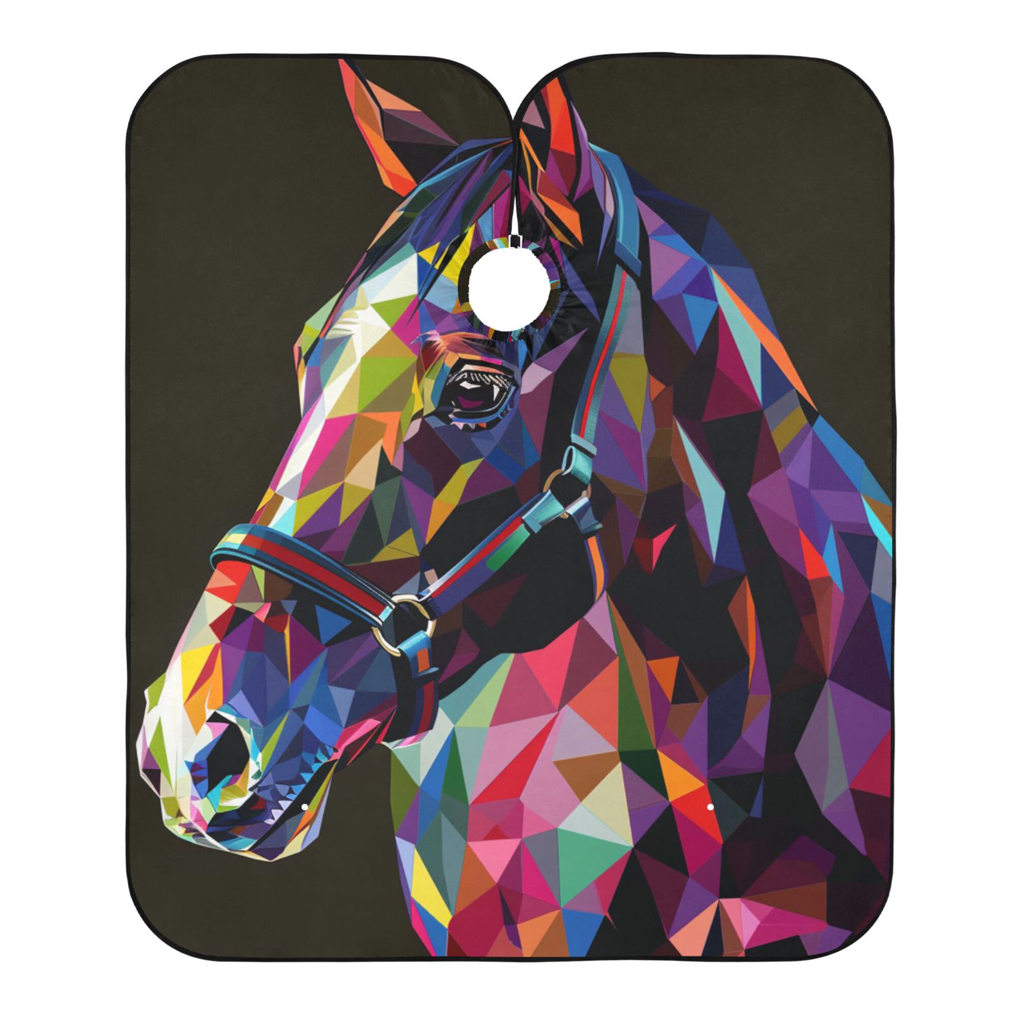 JSTEL Geometric Horse Waterproof Barber Cape for Men Women Beard ...
