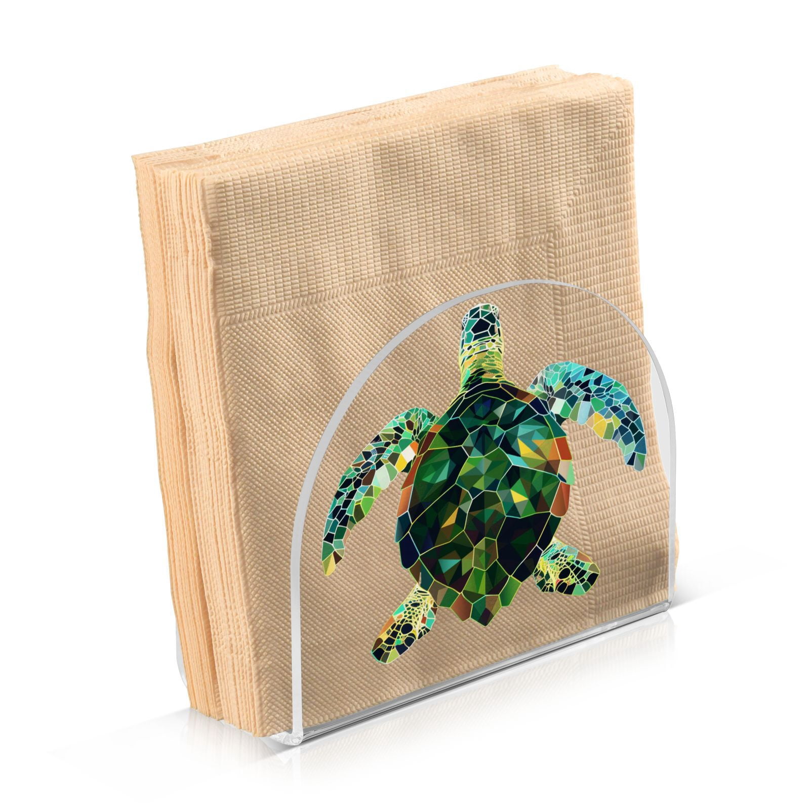 JSTEL Geometric Sea Turtle Napkin Holder for Table Cocktail Farmhouse ...
