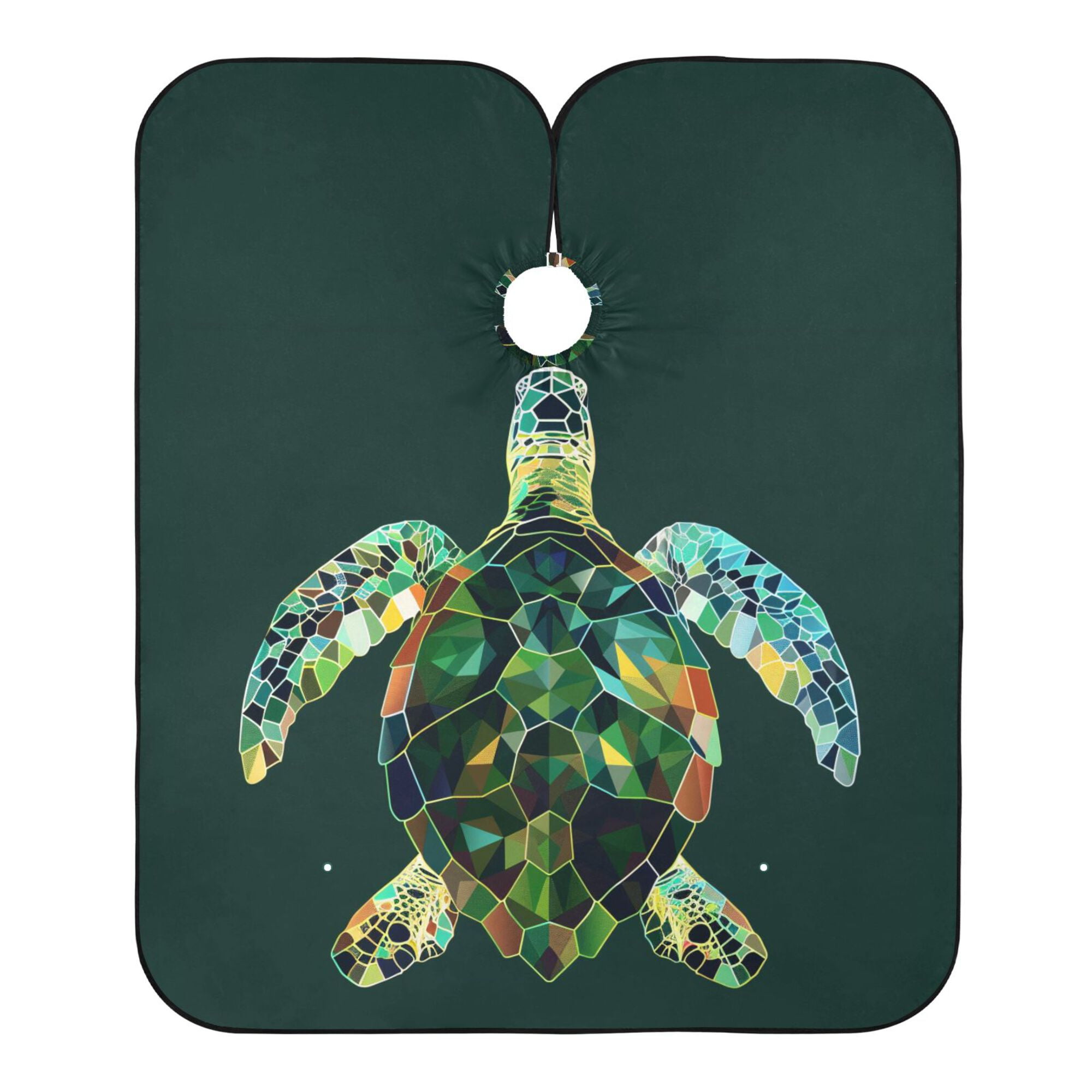 JSTEL Geometric Sea Turtle Waterproof Barber Cape for Men Women Beard ...