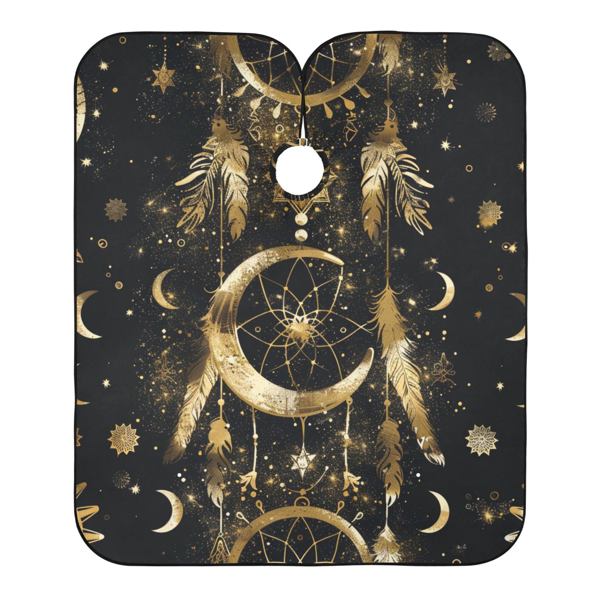 JSTEL Gold Dreamcatcher Moon Waterproof Barber Cape for Men Women Beard ...