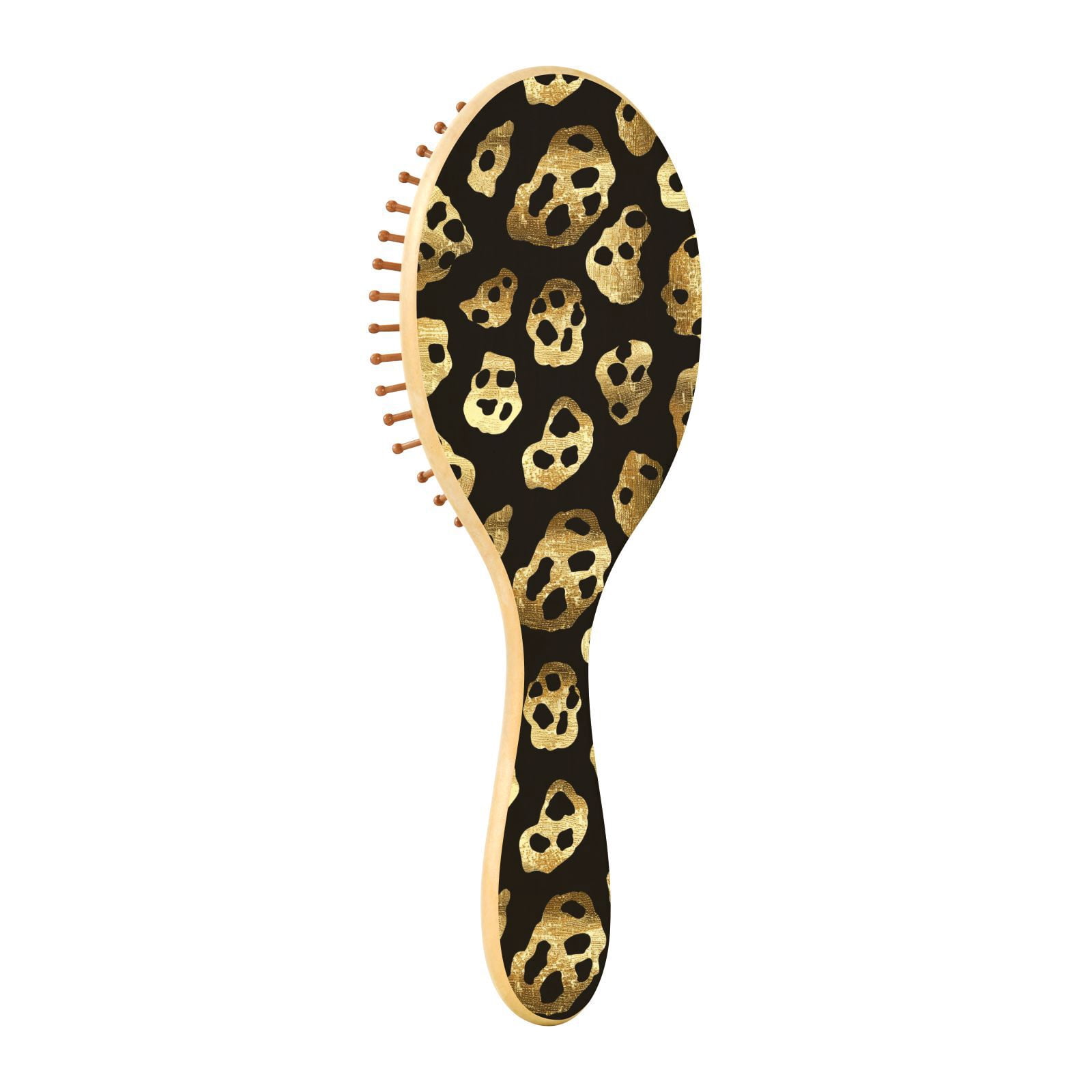 JSTEL Golden Cheetah Leopard Print Hair Brush for Women Men Natural ...