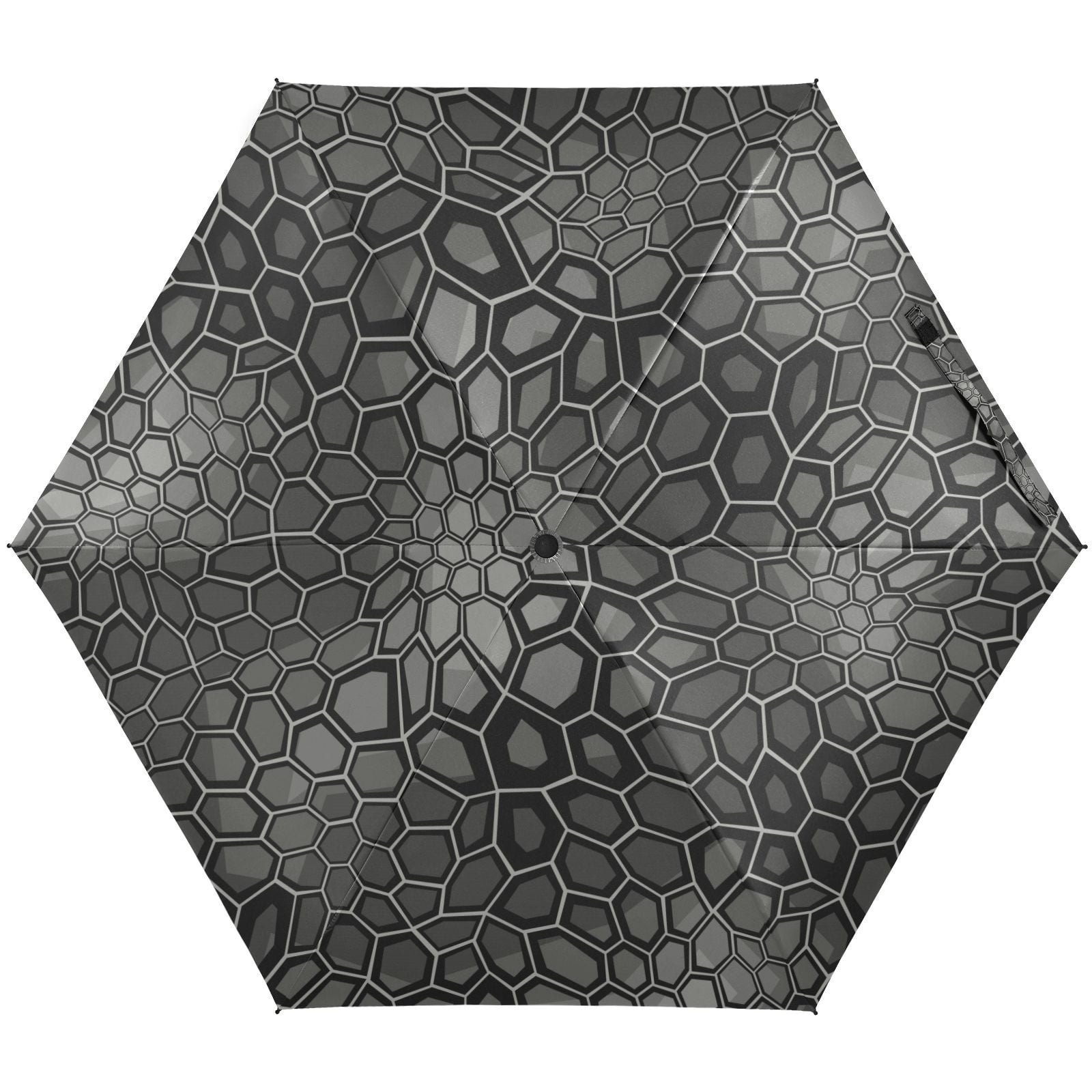 JSTEL Gray Camo Camouflage Scales Folding Umbrella for Rain Sun Travel ...