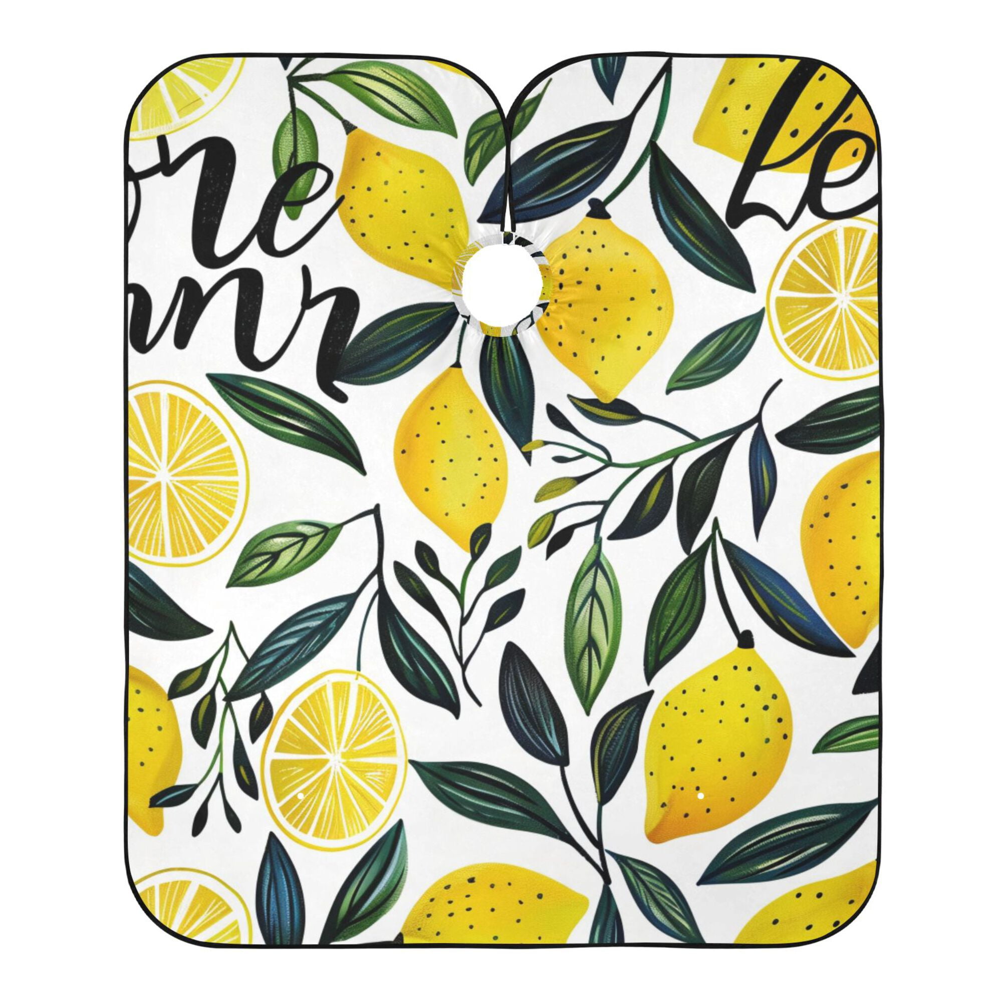 JSTEL Lemon Leaf Waterproof Barber Cape for Men Women Beard Shaving Bib ...