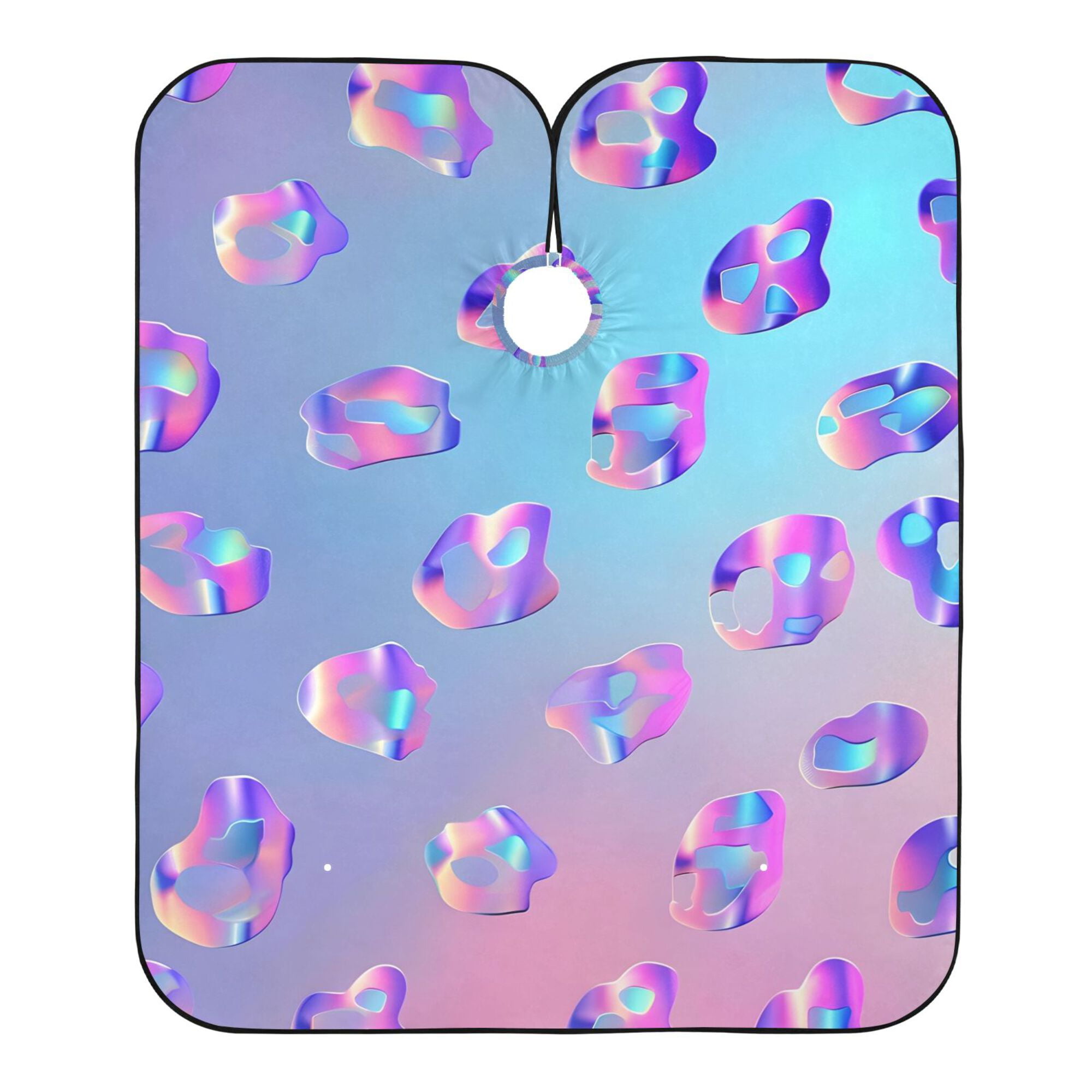 JSTEL Leopard Print Cheetah Holographic Style Waterproof Barber Cape ...