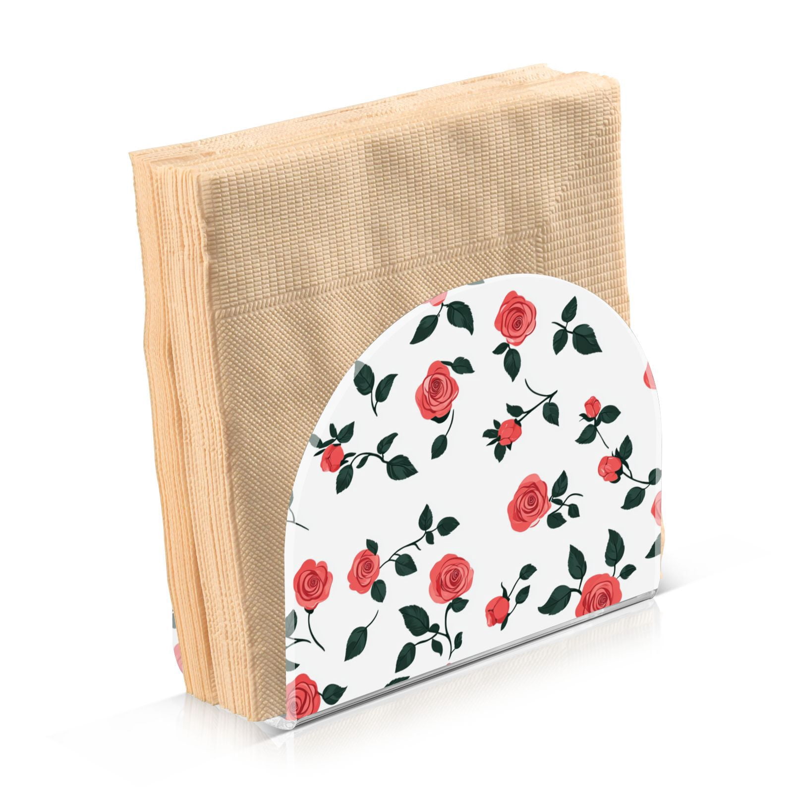 JSTEL Little Rose Flower Napkin Holder for Table Cocktail Farmhouse ...
