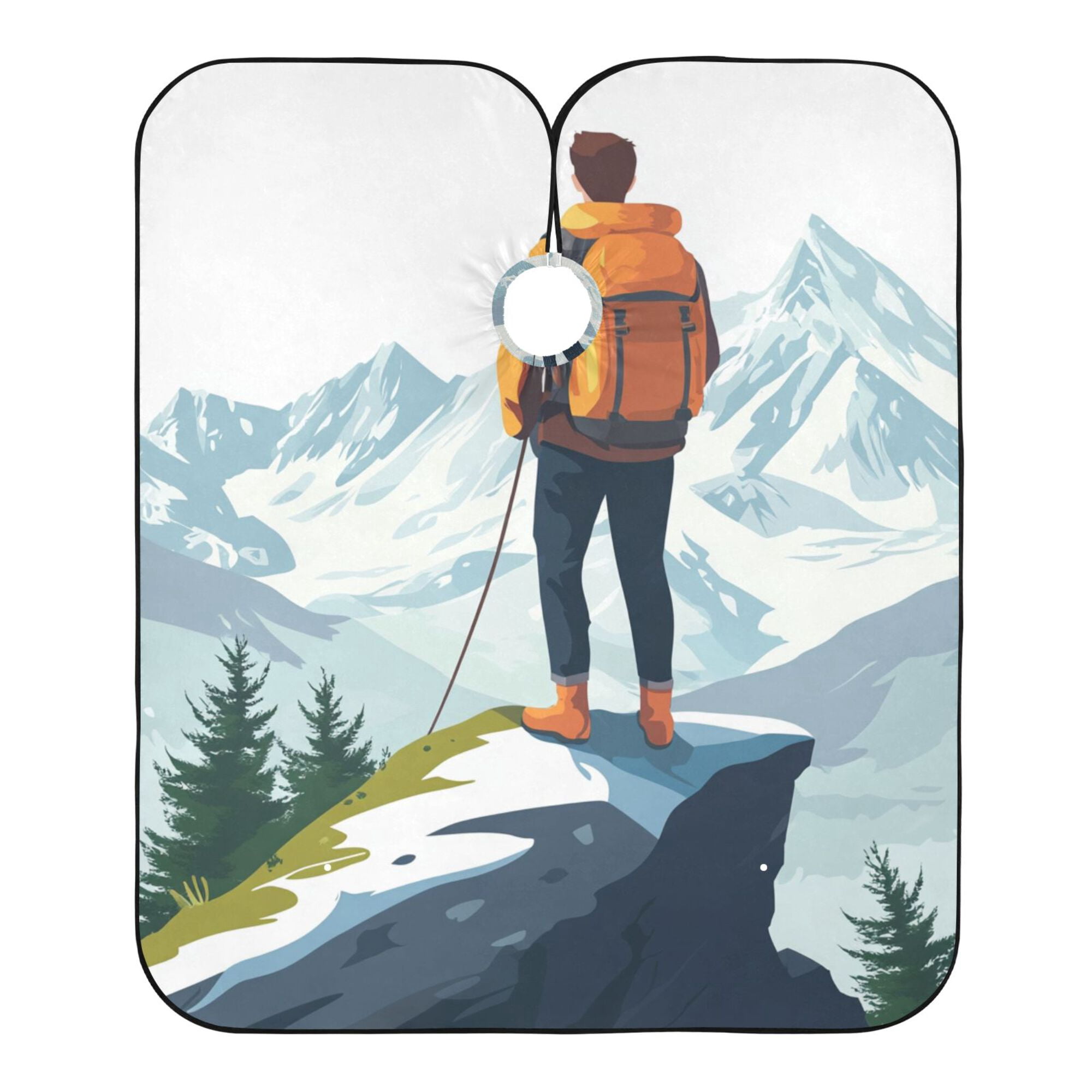 JSTEL Man Mountain Travel Waterproof Barber Cape for Men Women Beard ...