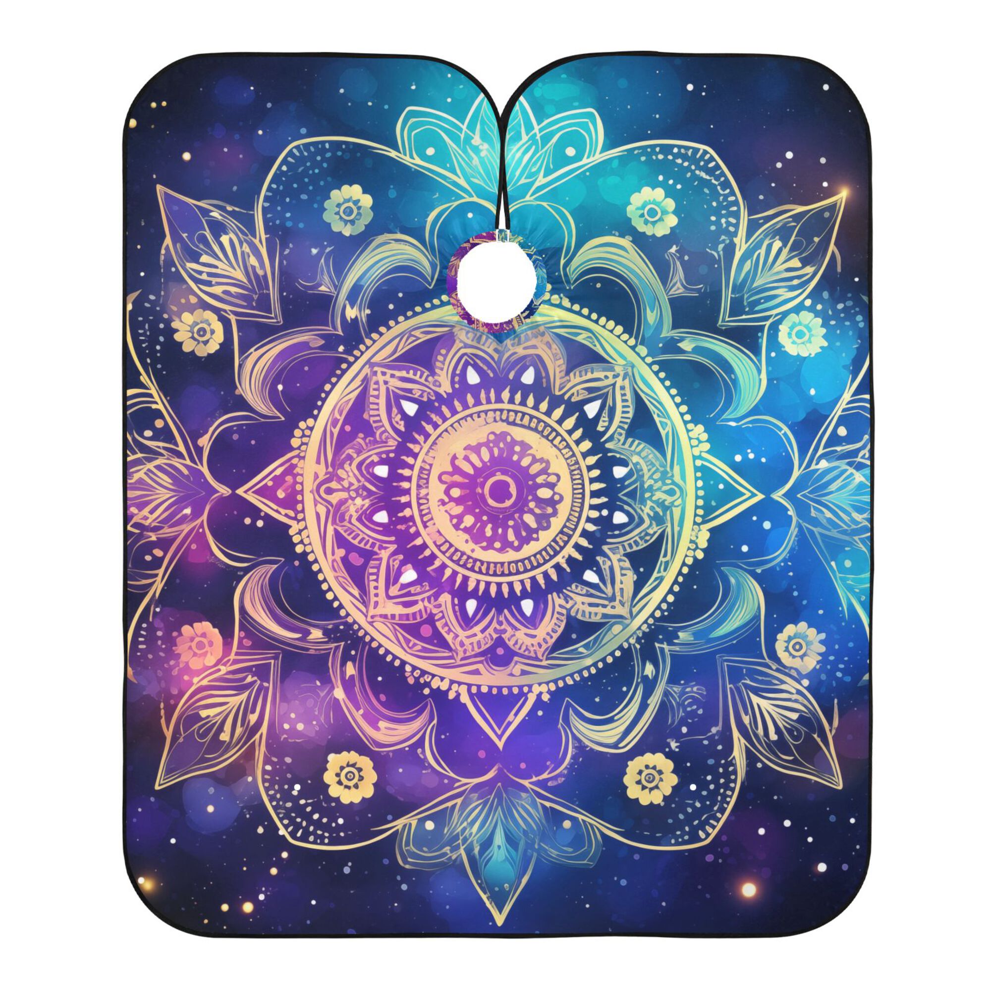 JSTEL Mandala Galaxy Nebula Space Waterproof Barber Cape for Men Women ...