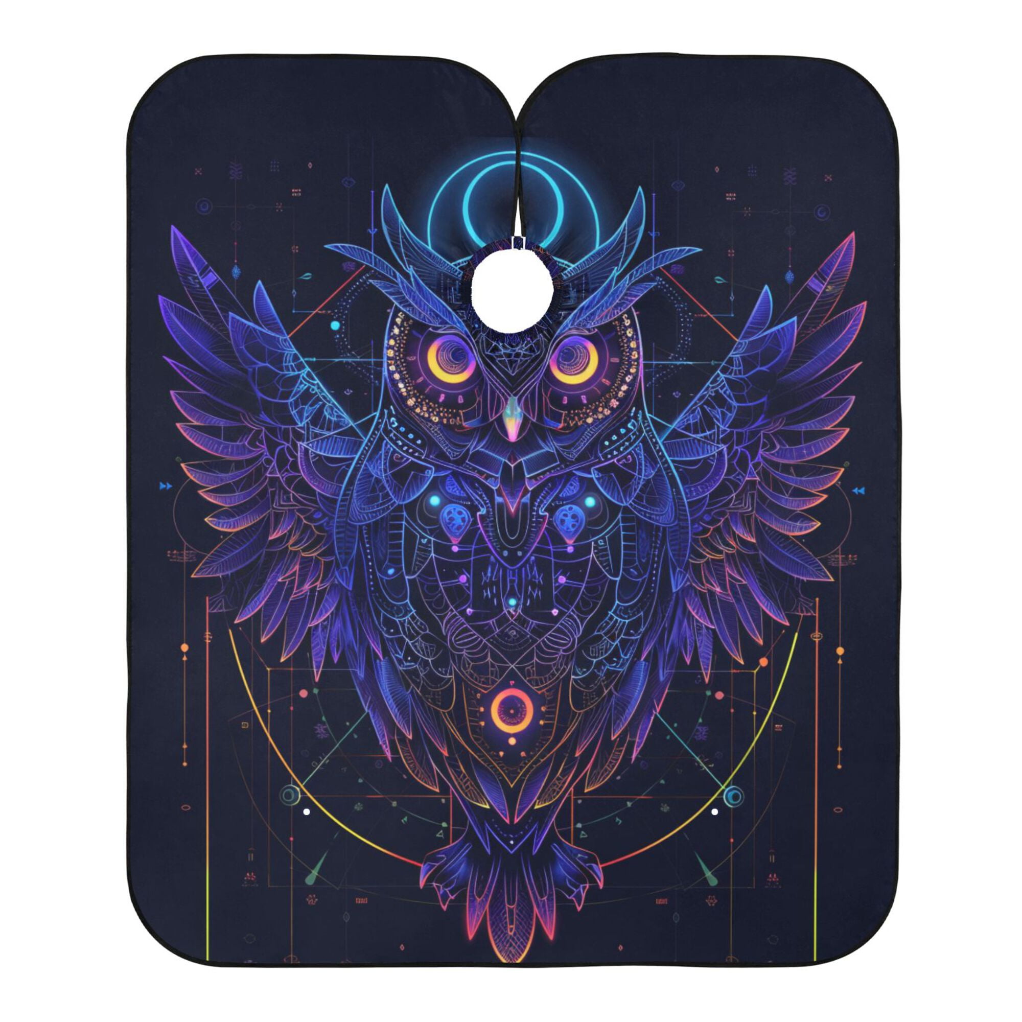 JSTEL Mecha Cyberpunk Owl Waterproof Barber Cape for Men Women Beard ...