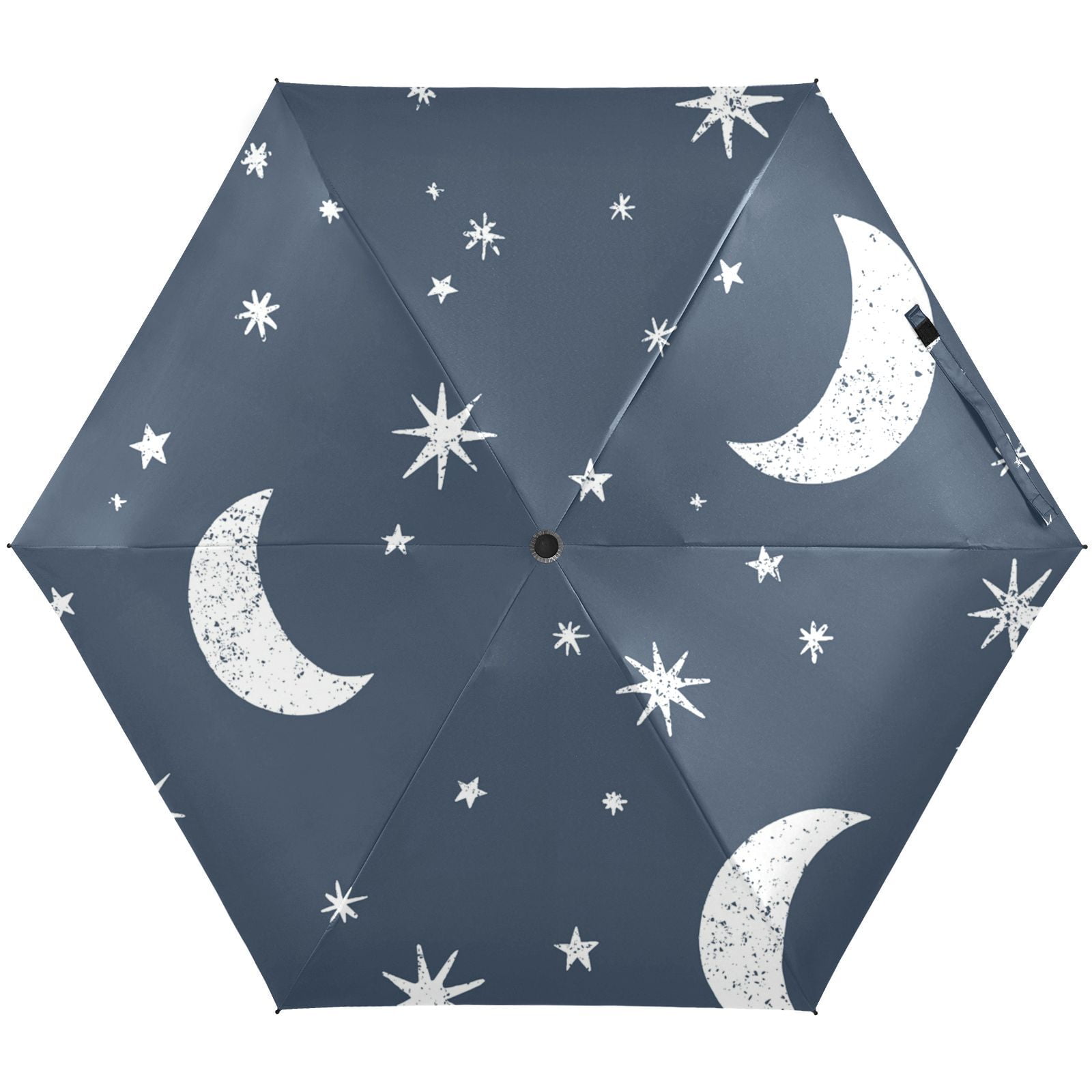 JSTEL Moon Stars and Clouds on The Midnight Sky Folding Umbrella for ...