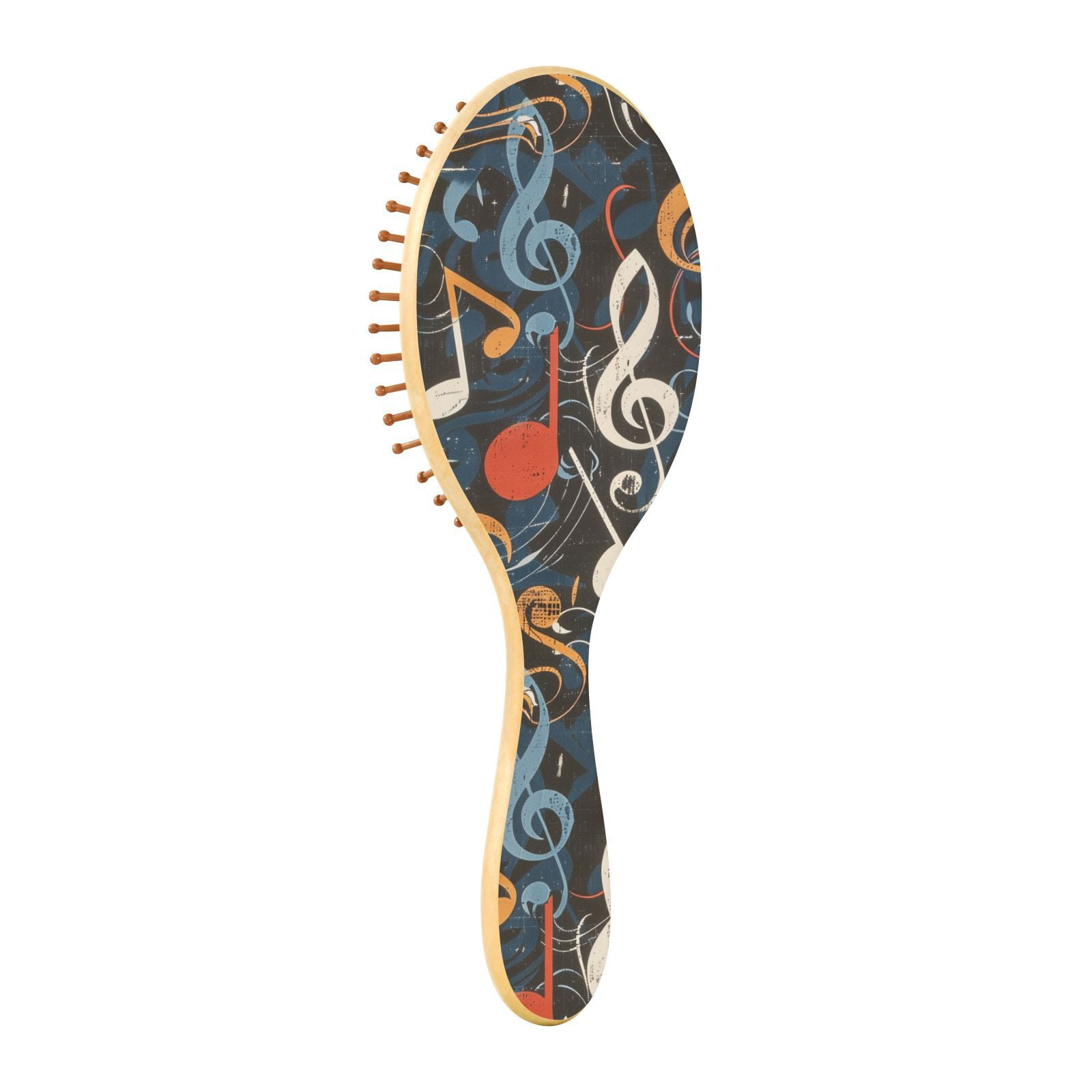 JSTEL Music Note Musical Hair Brush for Women Men Natural Wood ...
