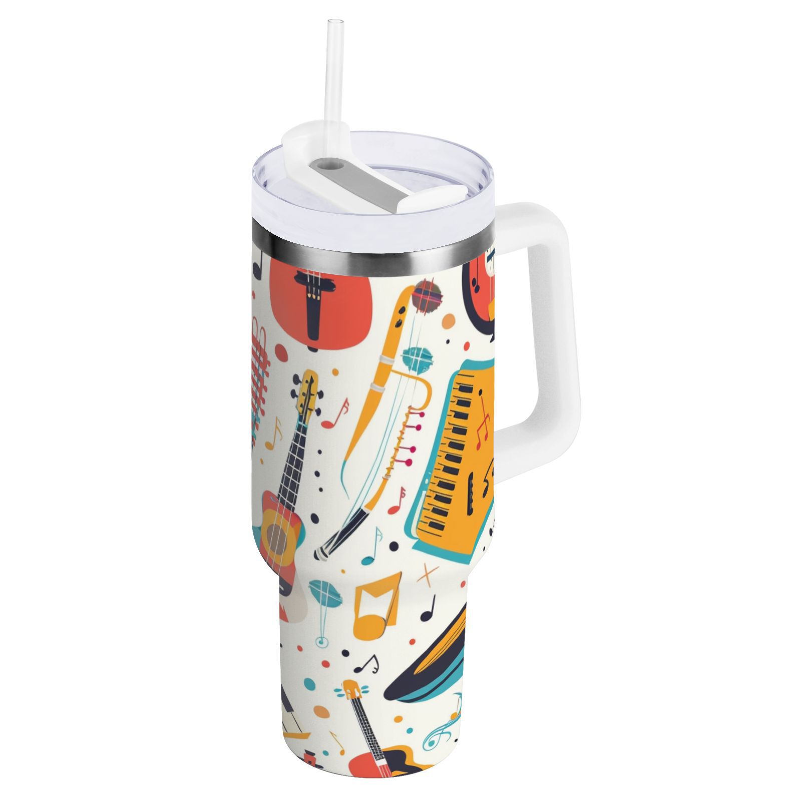 JSTEL Music Note Musical Instrument 30 oz Tumbler Stainless Steel Water ...