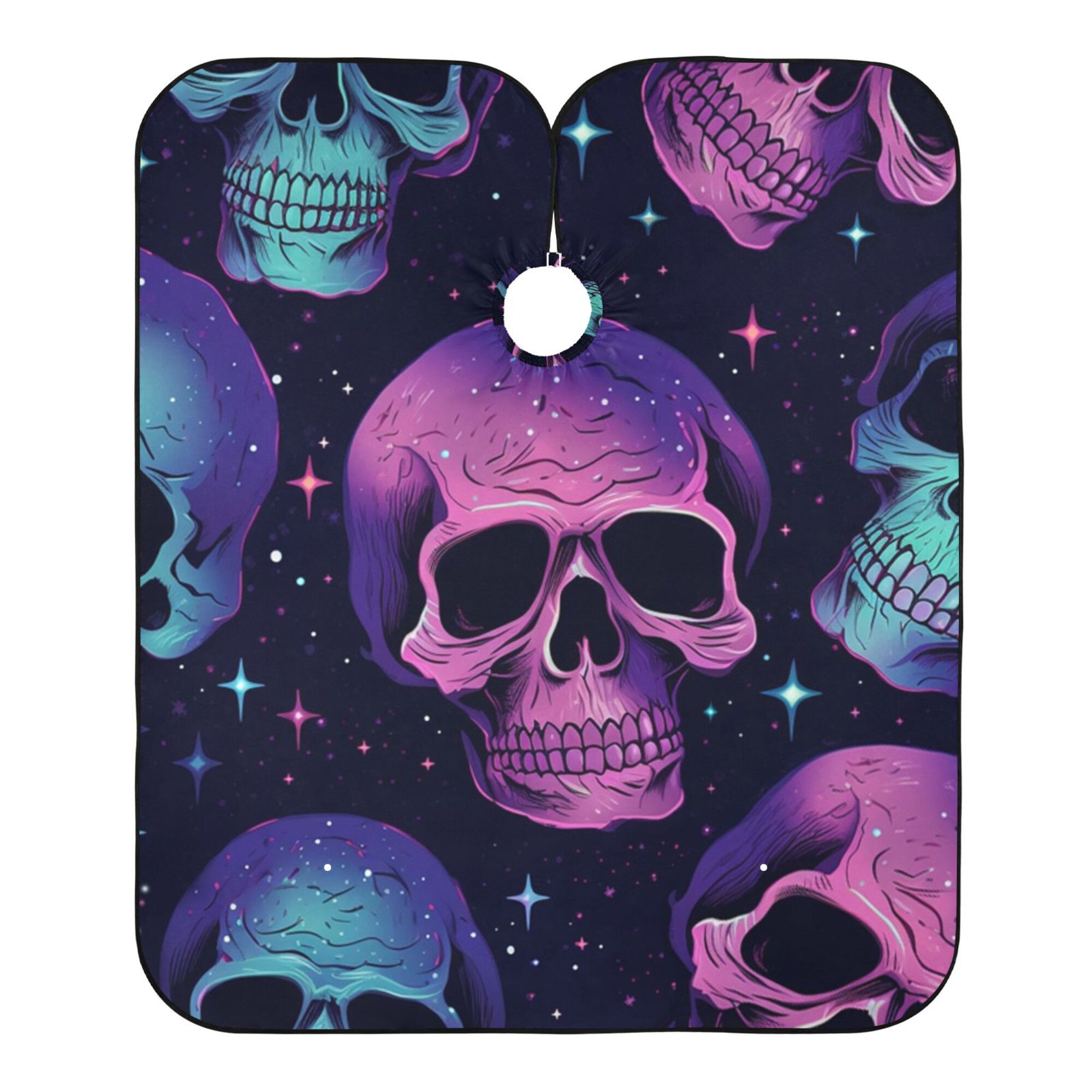 JSTEL Neo Skull Stars Waterproof Barber Cape for Men Women Beard ...