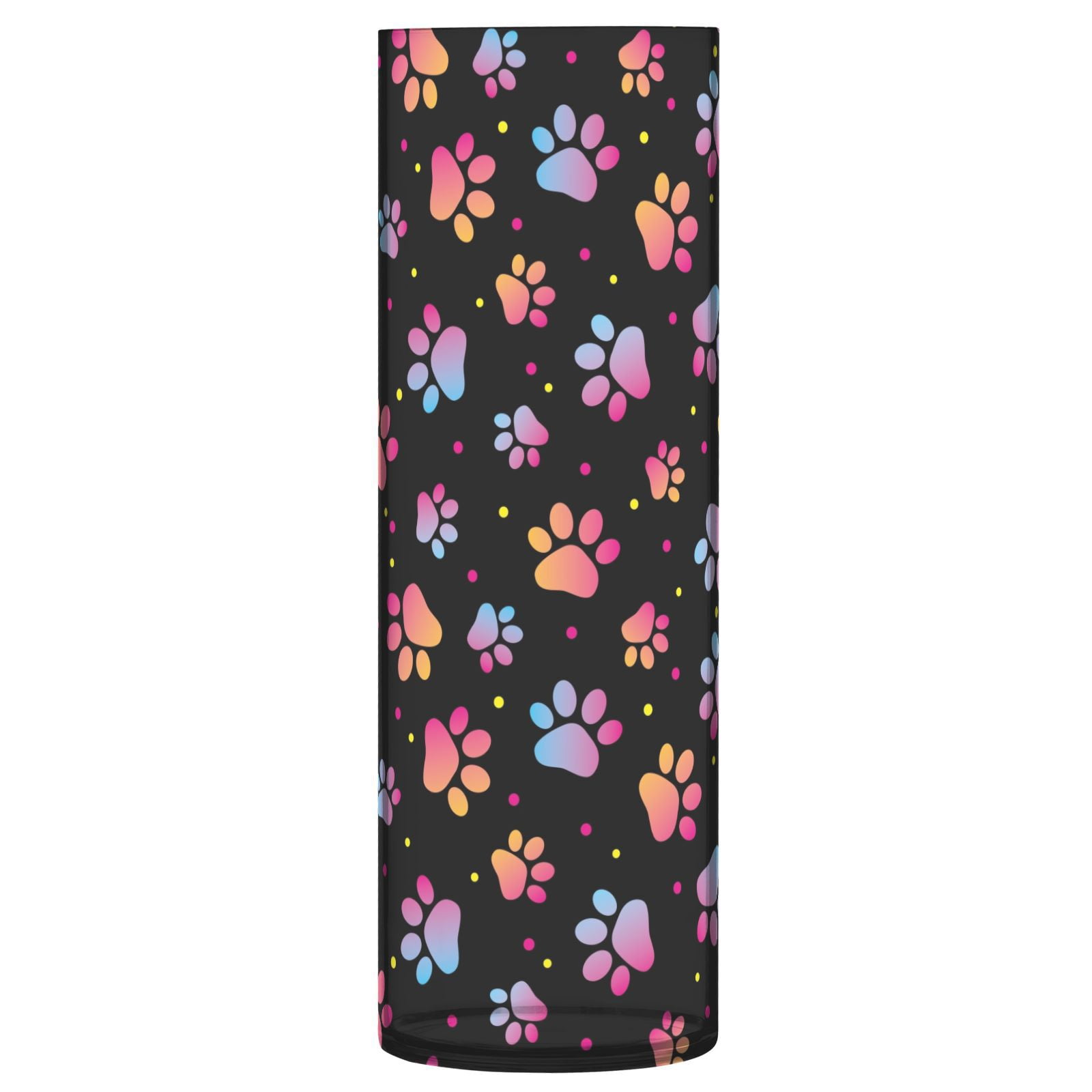JSTEL Neon Pink Dog Paw Print Animal Flower Vase Decorative Floreros ...