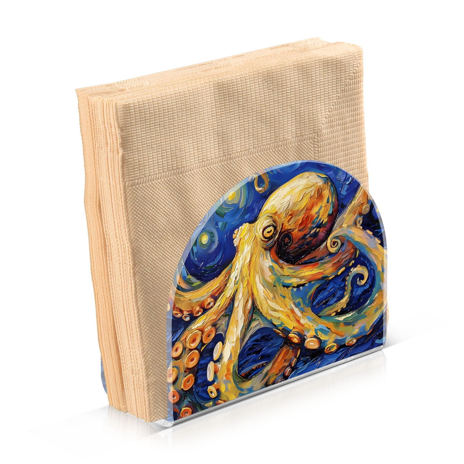 JSTEL Octopus Starry Sky Napkin Holder for Table Cocktail Farmhouse ...