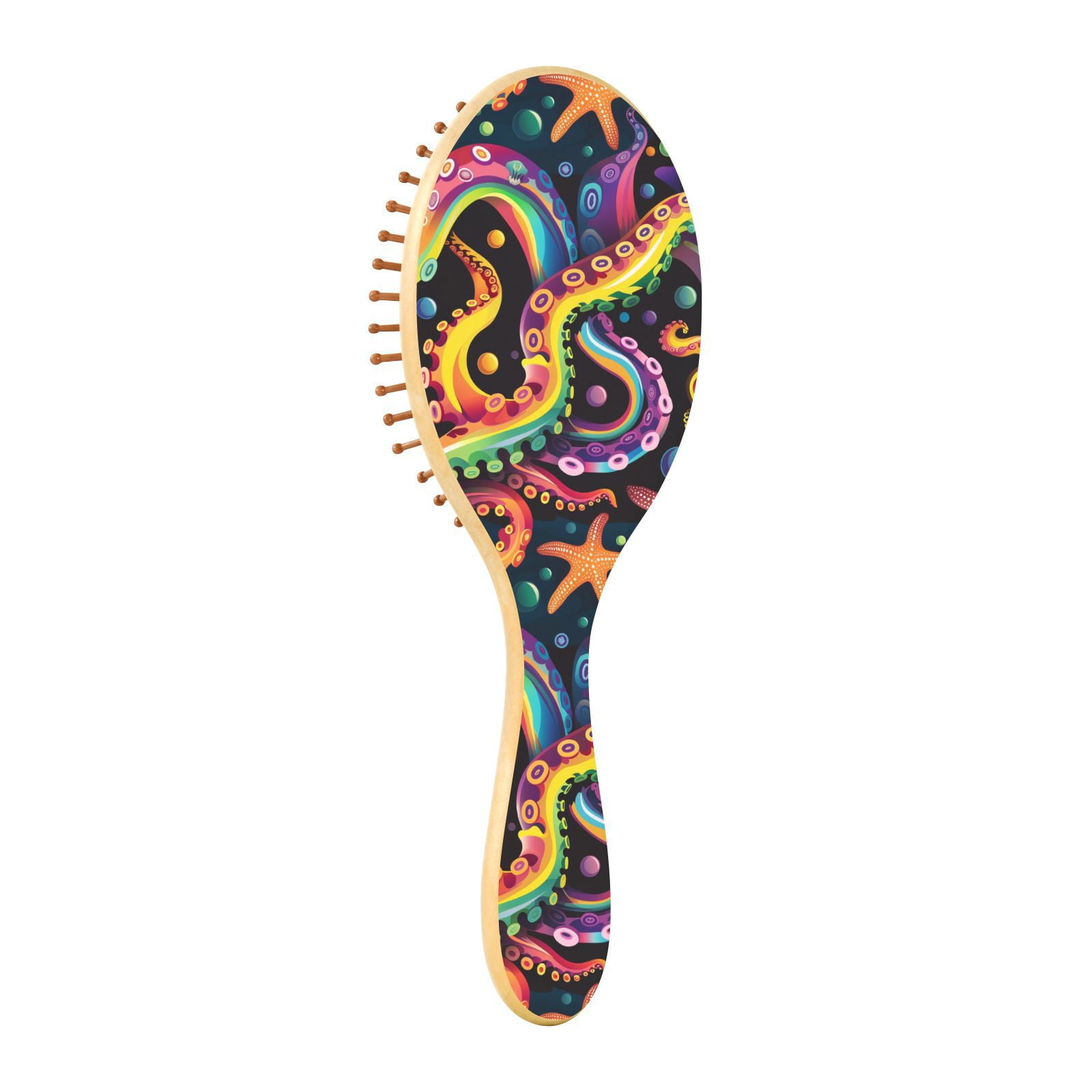 JSTEL Octopus Tentacles Rainbow Color Hair Brush for Women Men Natural ...