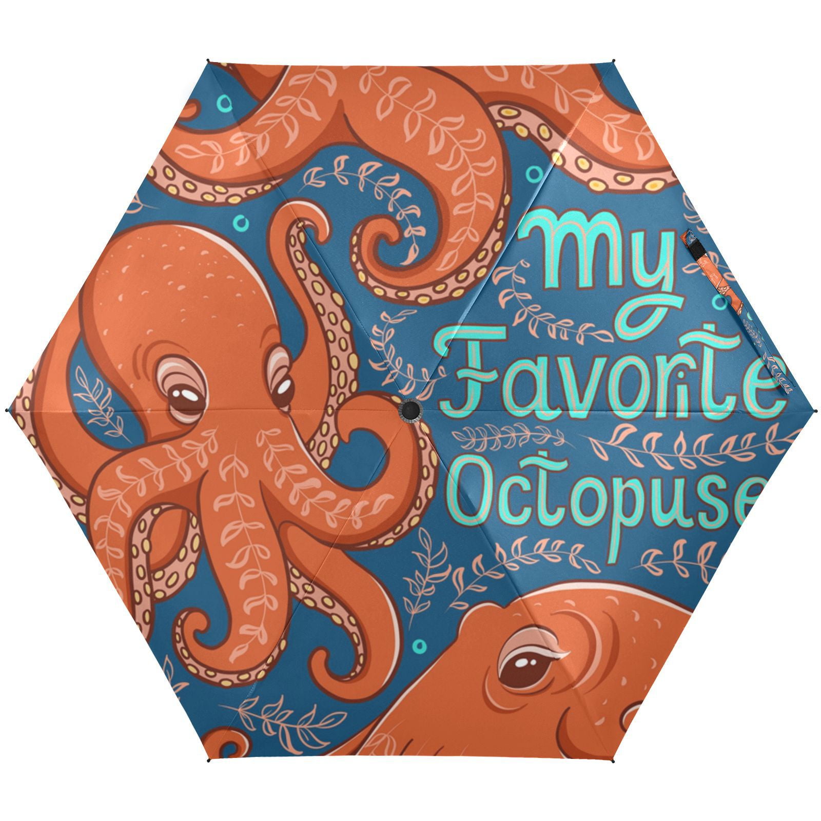 JSTEL Orange Octopus & Leaves Quote Of My Favorite Octopuses Folding ...
