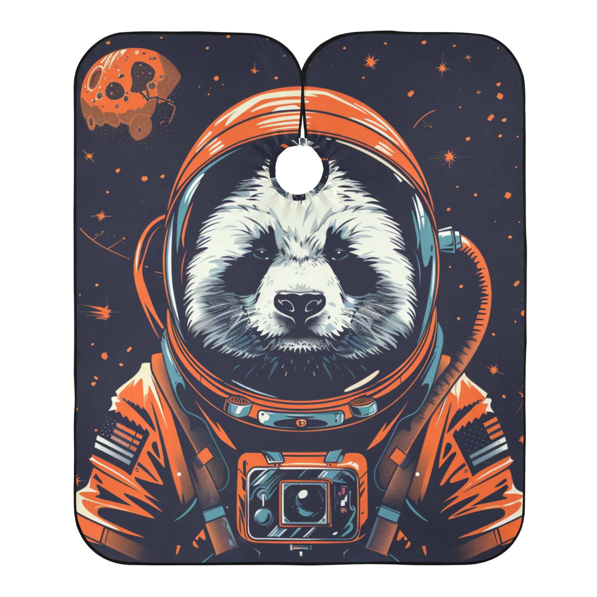 JSTEL Panda Astronaut Space Waterproof Barber Cape for Men Women Beard ...
