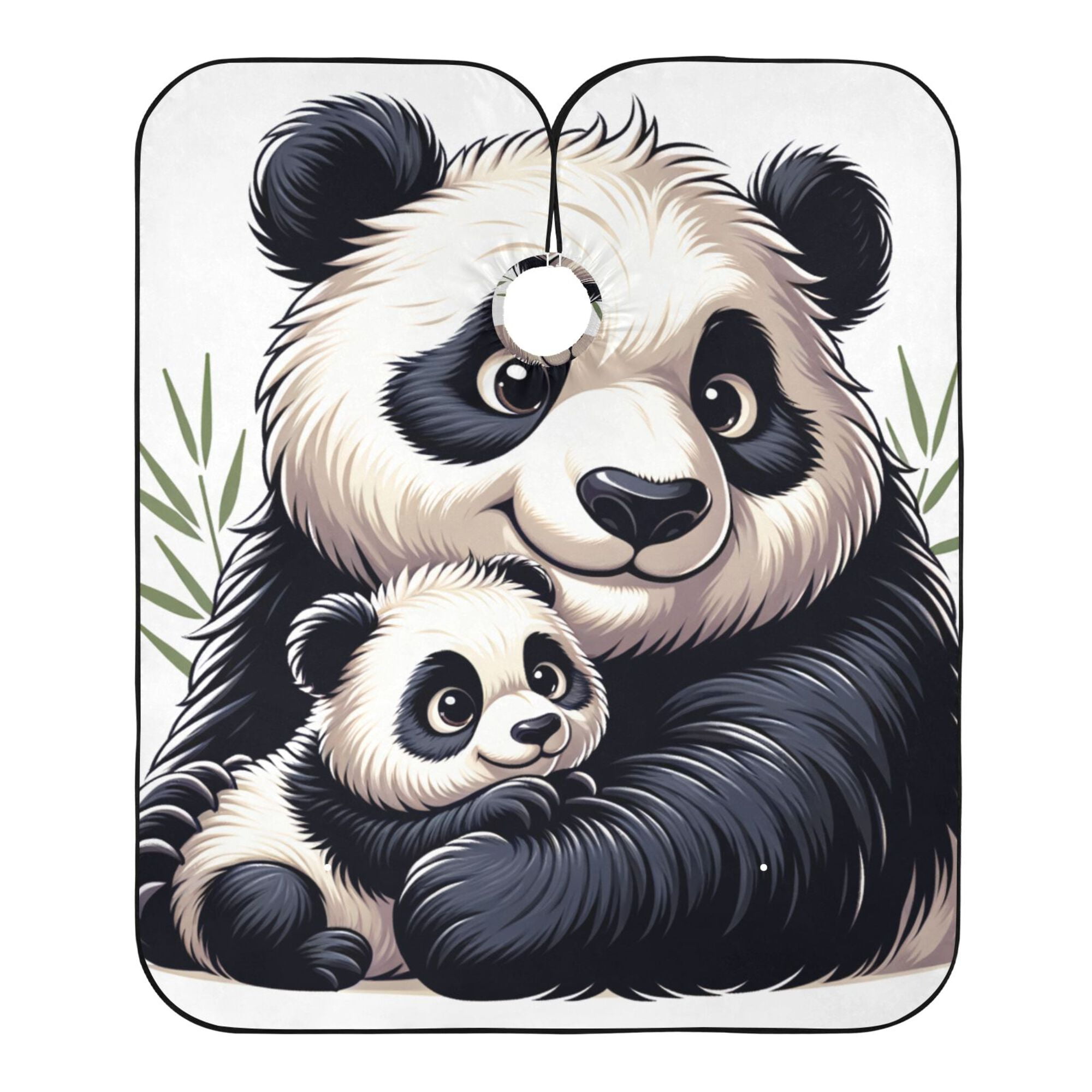 JSTEL Panda & Cute Baby Waterproof Barber Cape for Men Women Beard ...