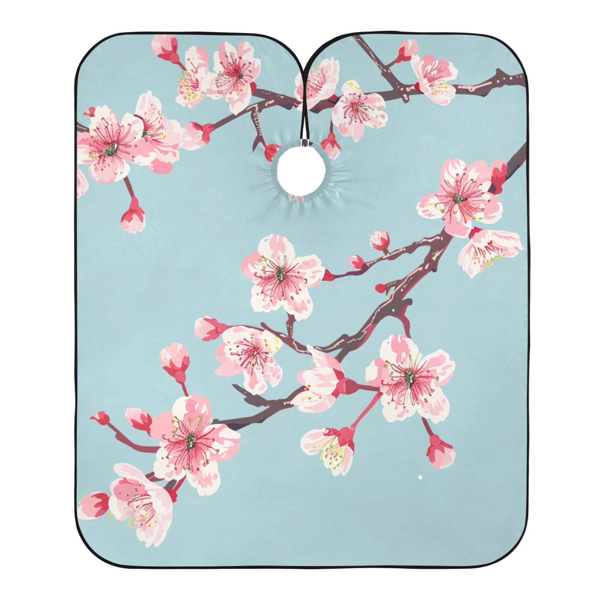 JSTEL Pink Cherry Blossom Flower Floral 3 Waterproof Barber Cape for ...
