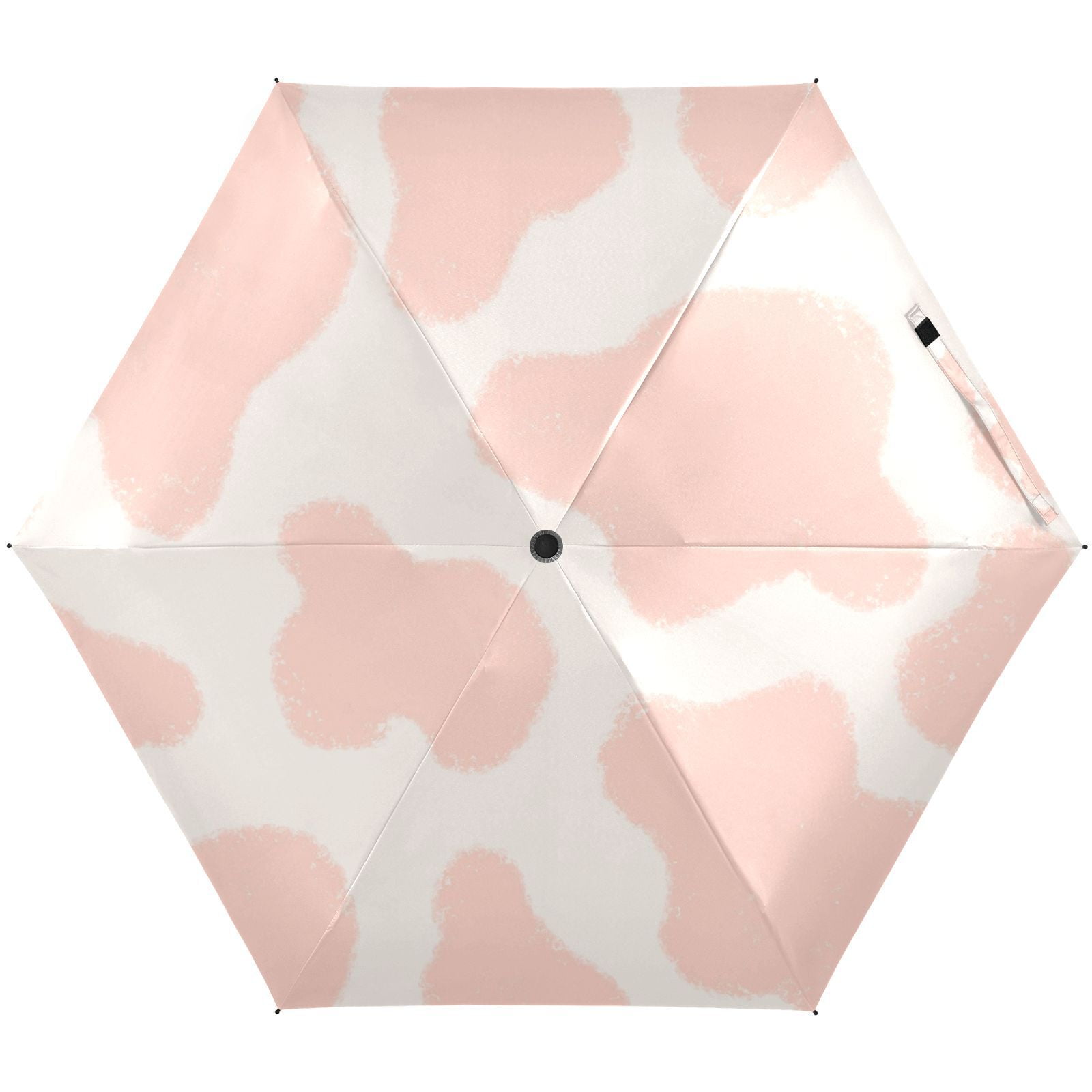 JSTEL Pink Cow Print Giraffe Abstract Folding Umbrella for Rain Sun ...