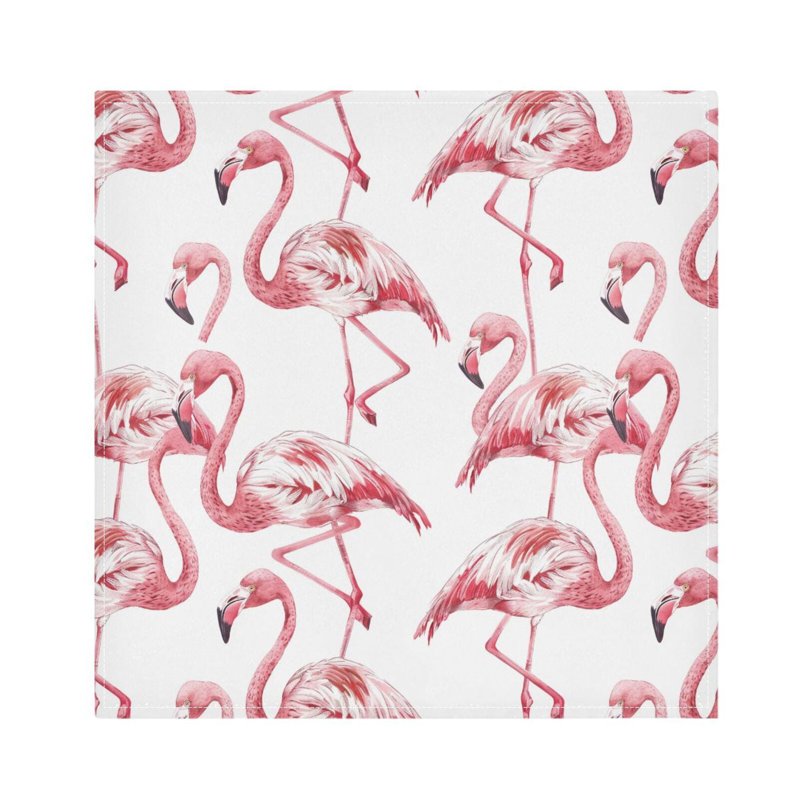JSTEL Pink Flamingo Cloth Napkins Set of 1, 20x20 Inch Washable and ...