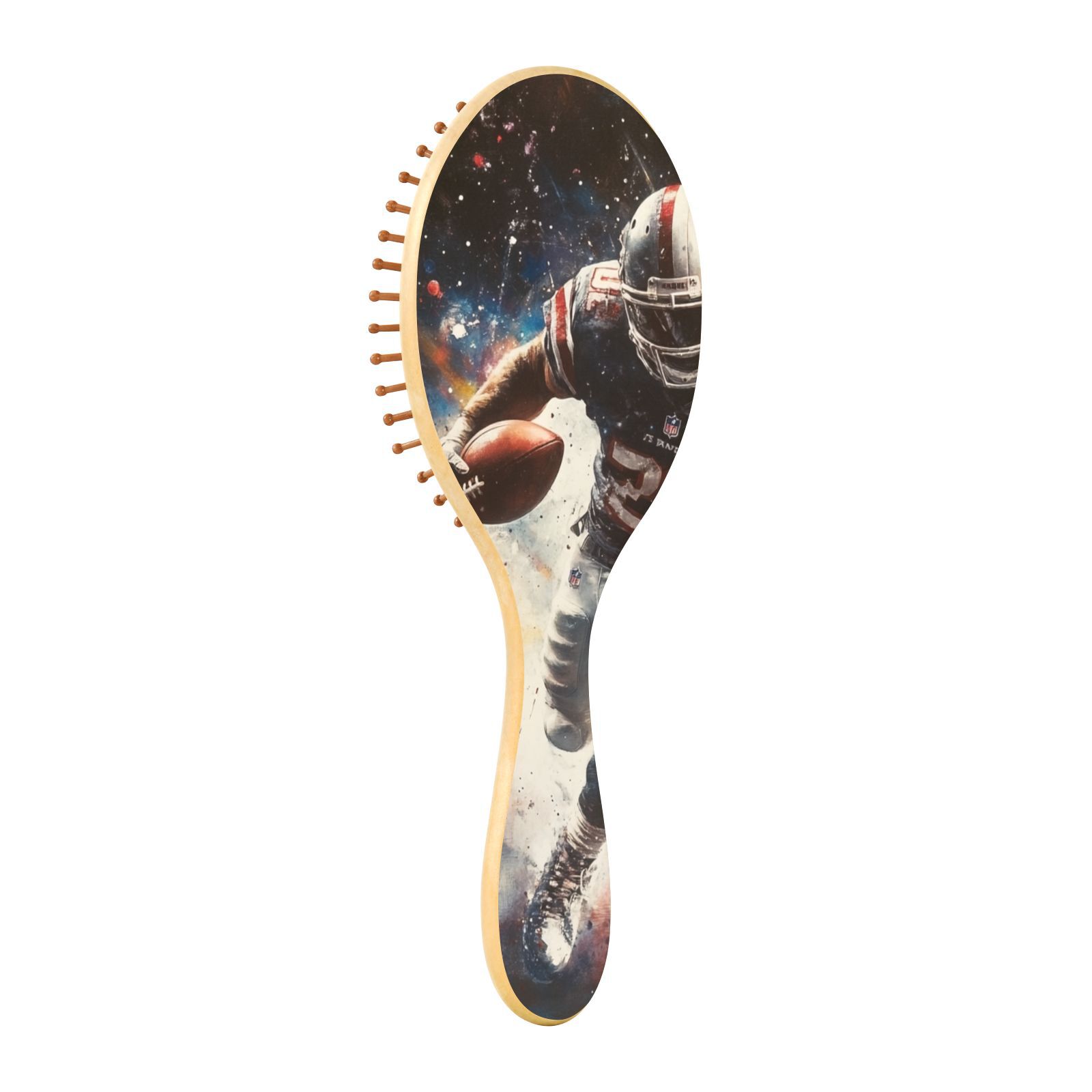 JSTEL Playing Football Hair Brush for Women Men Natural Wood Detangler ...