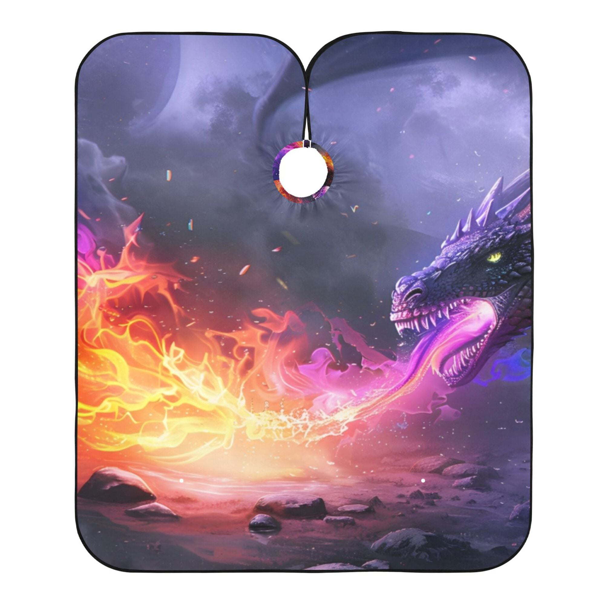 JSTEL Rabinbow Dragon Waterproof Barber Cape for Men Women Beard ...