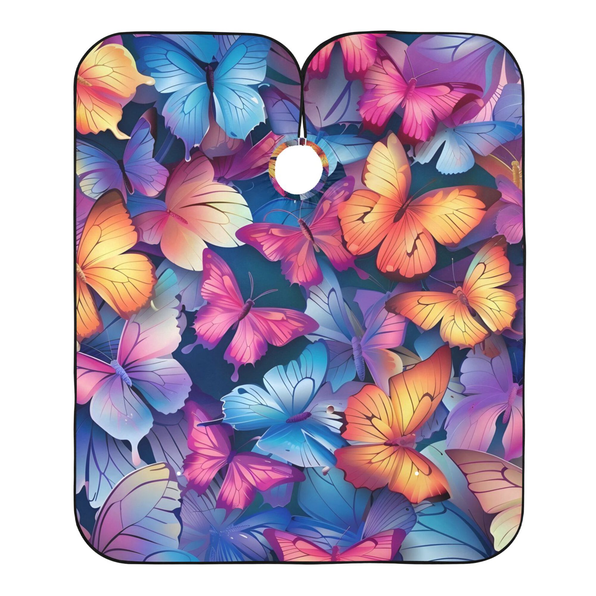 JSTEL Rainbow Butterflies Waterproof Barber Cape for Men Women Beard ...