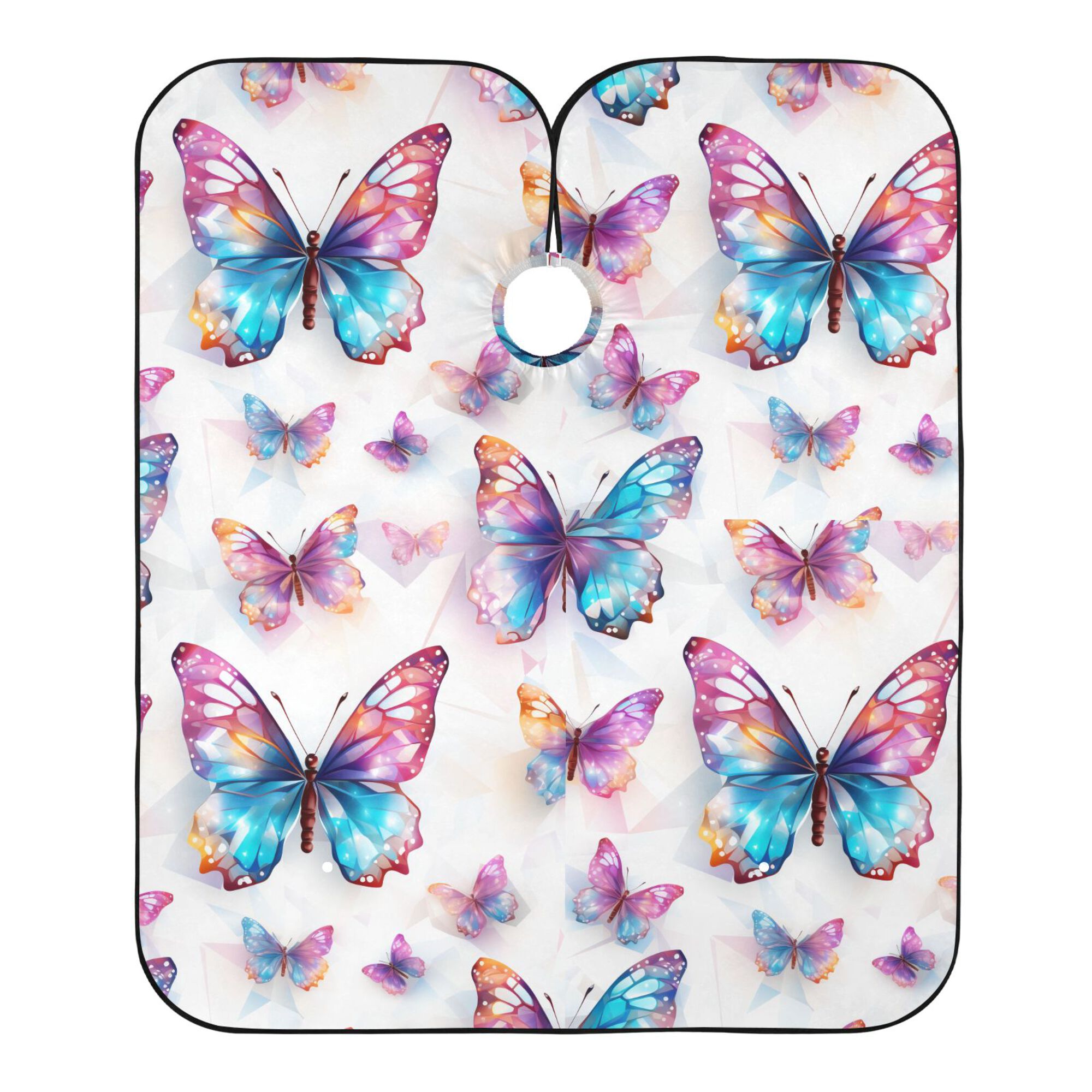 JSTEL Rainbow Butterfly Waterproof Barber Cape for Men Women Beard ...