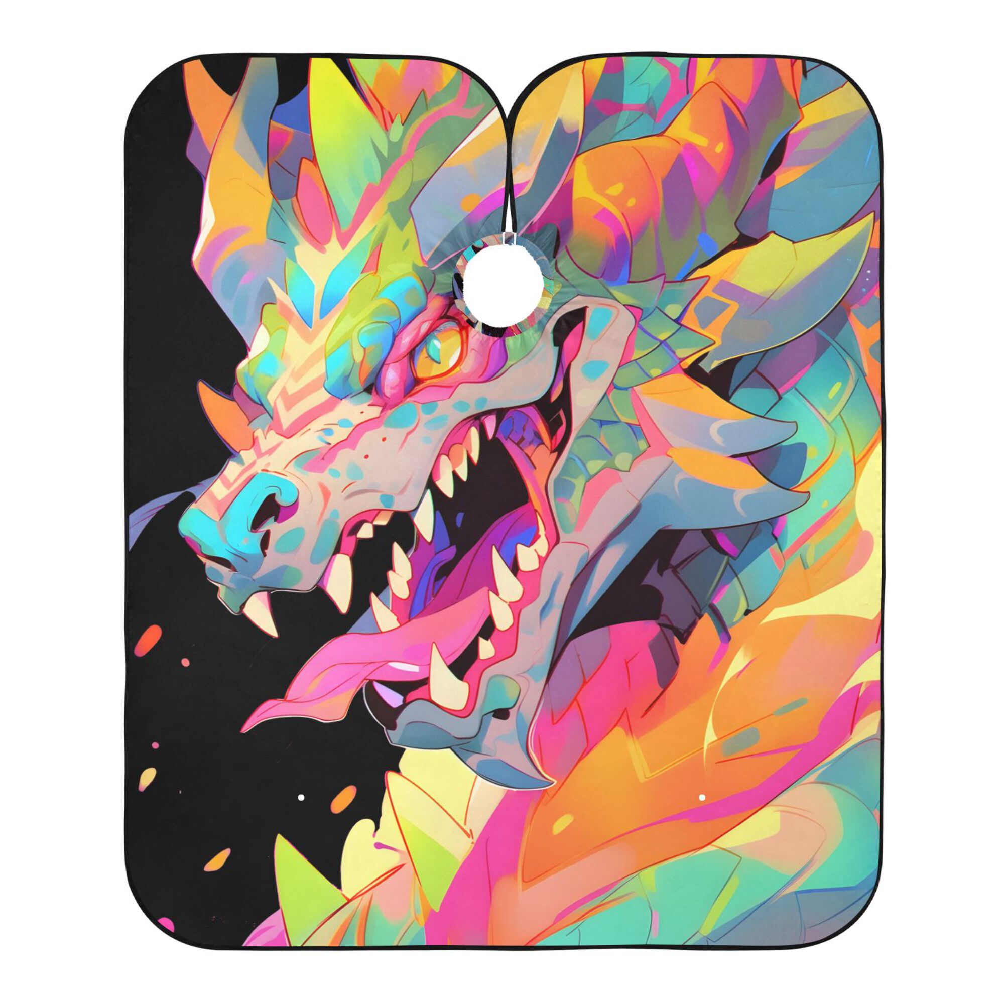 JSTEL Rainbow Dragon Magic Waterproof Barber Cape for Men Women Beard ...