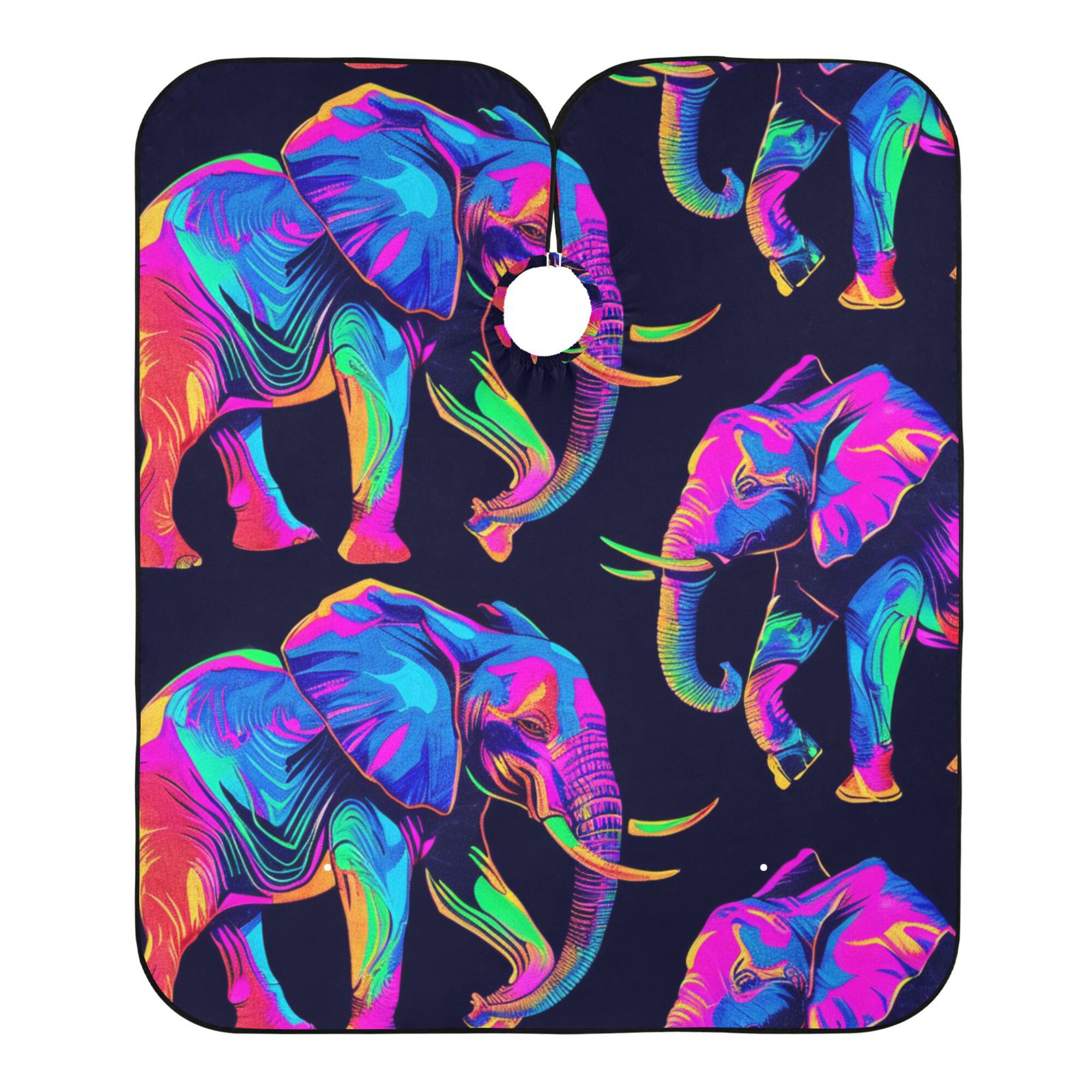 JSTEL Rainbow Elephant Waterproof Barber Cape for Men Women Beard ...