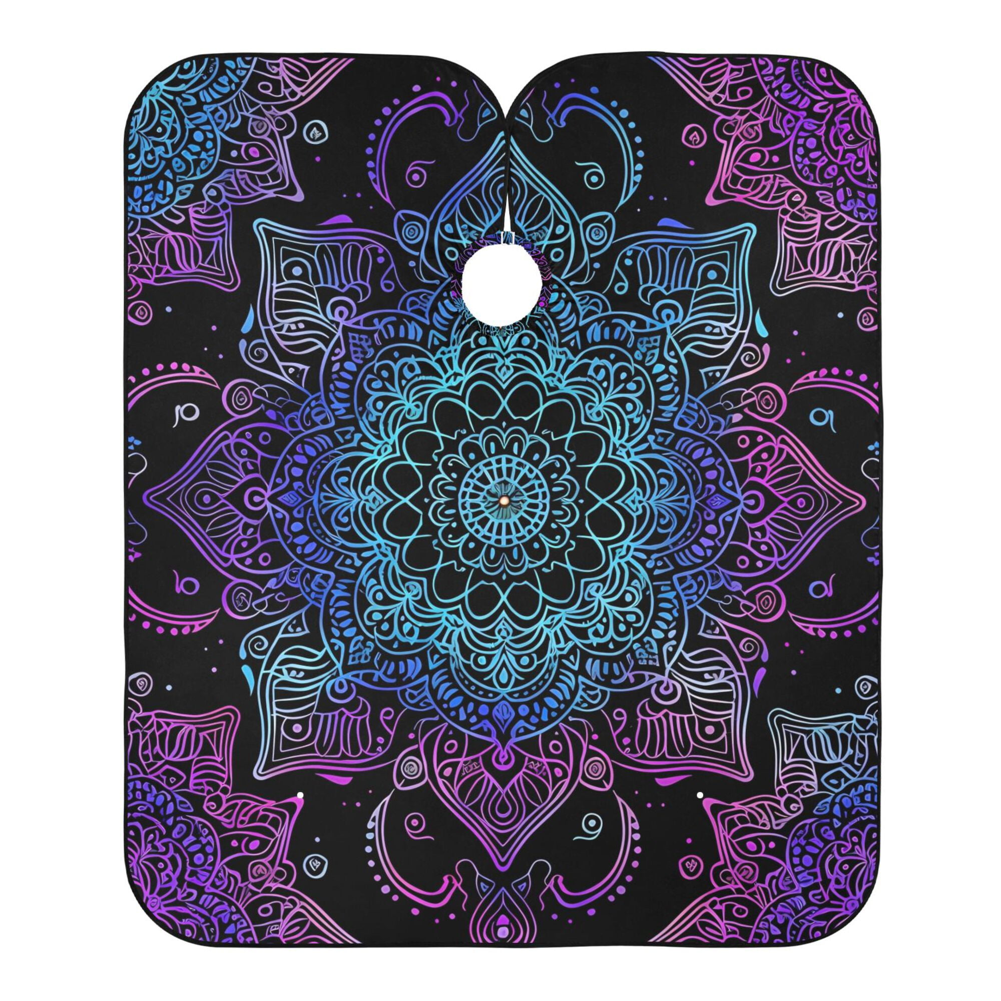 JSTEL Rainbow Mandala Boho Flower Waterproof Barber Cape for Men Women ...