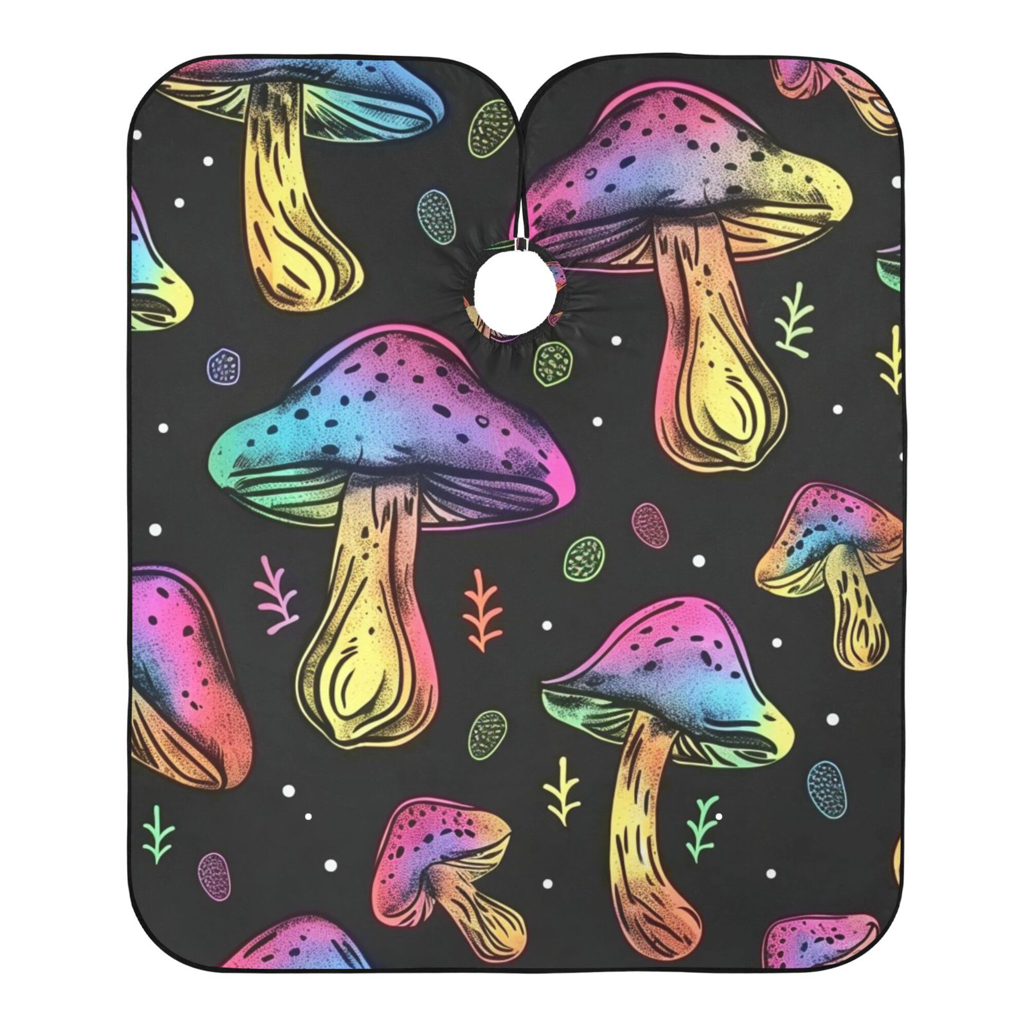 JSTEL Rainbow Mushroom Waterproof Barber Cape for Men Women Beard ...