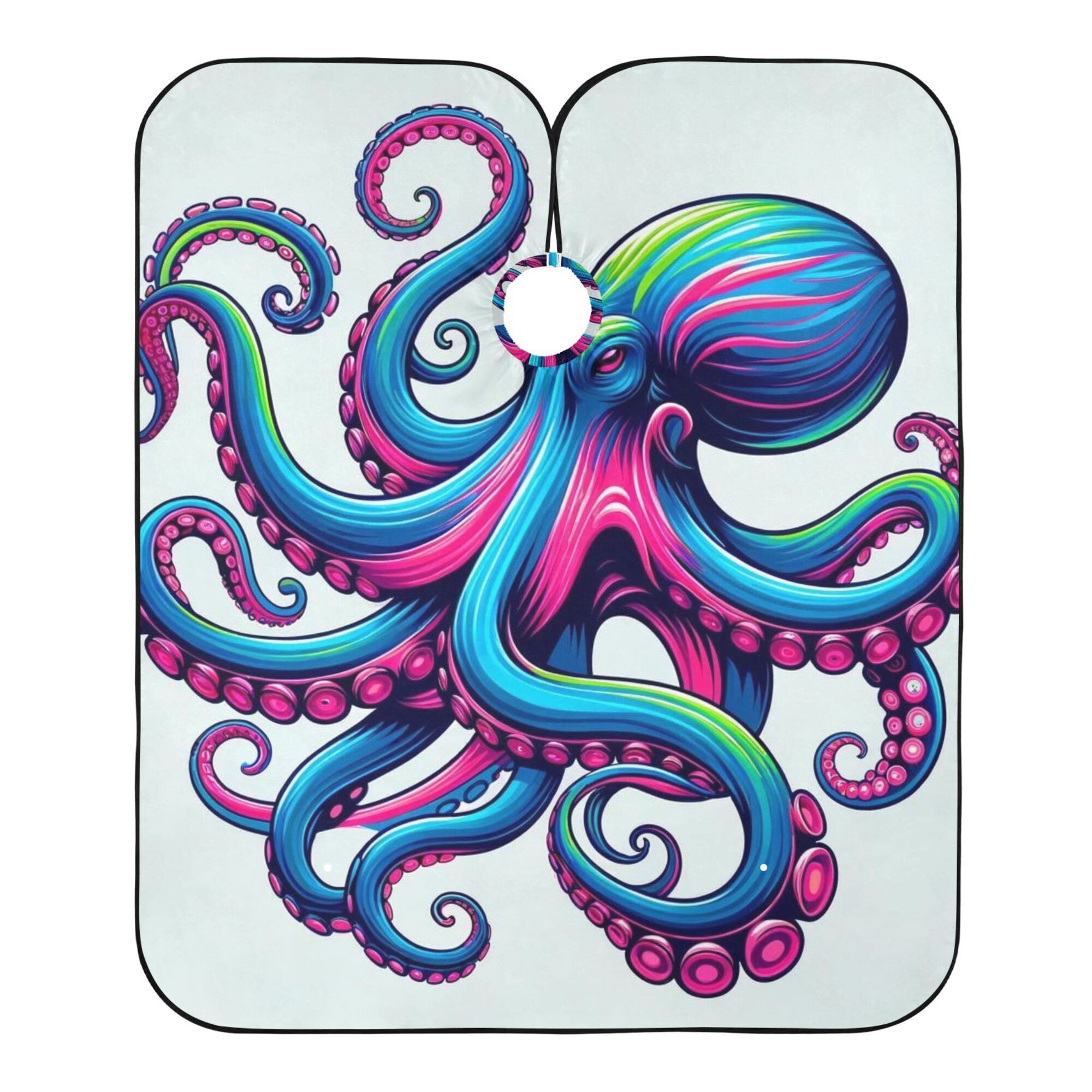 JSTEL Rainbow Octopus Waterproof Barber Cape for Men Women Beard ...