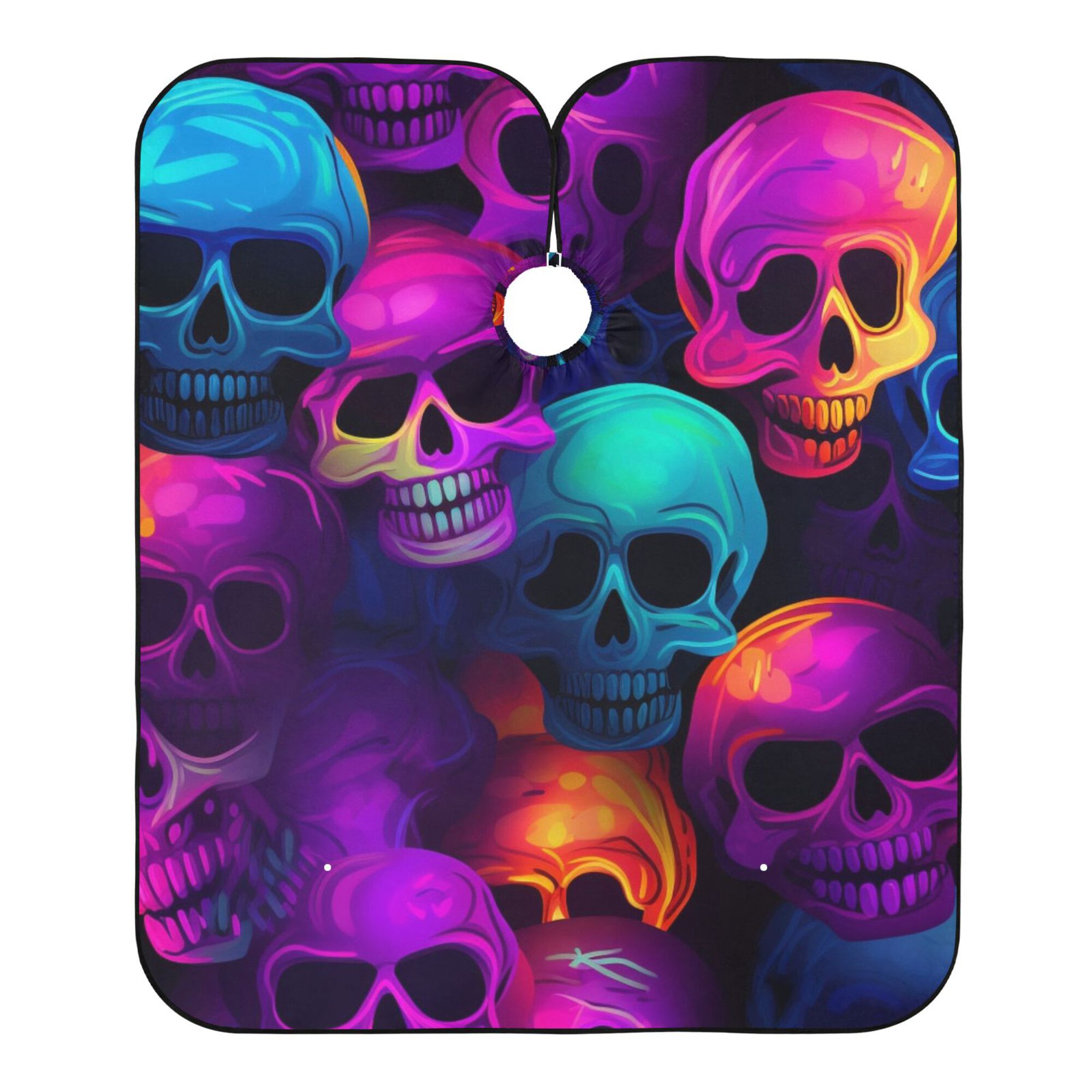 JSTEL Rainbow Skulls Waterproof Barber Cape for Men Women Beard Shaving ...