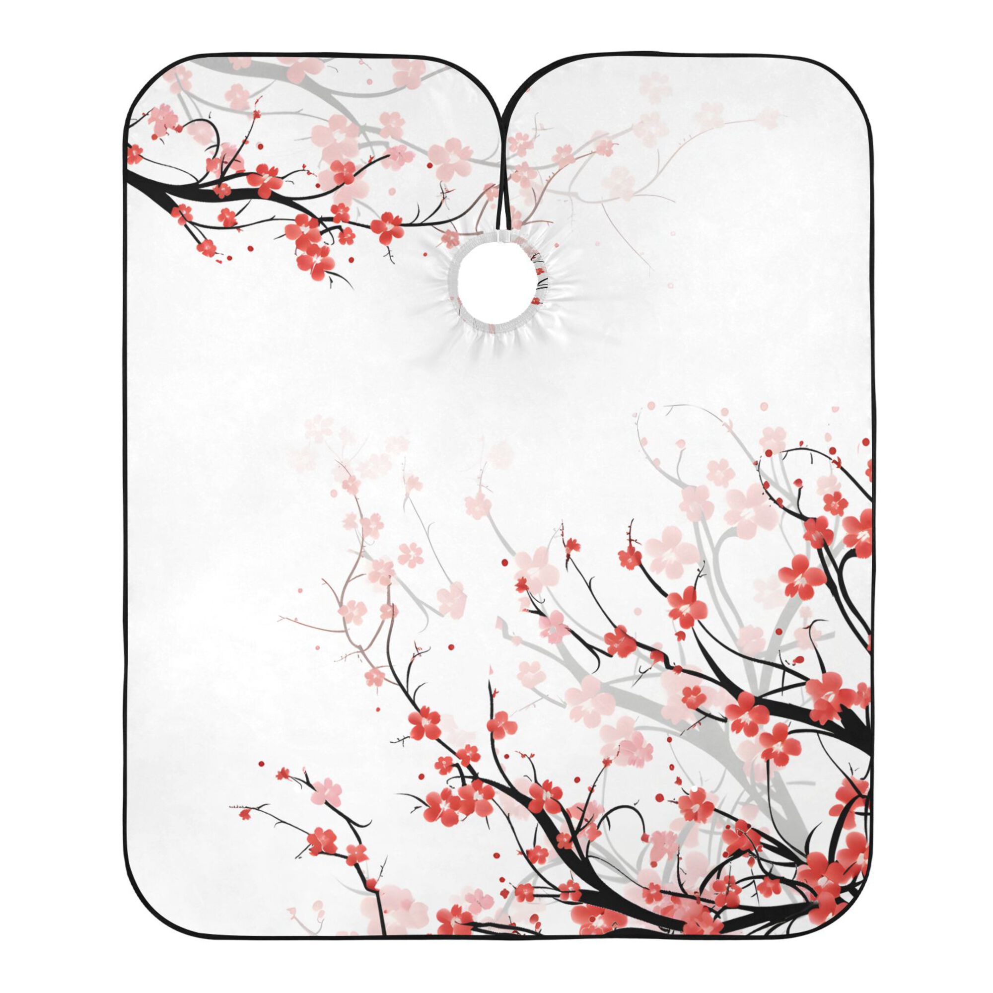 JSTEL Red Cherry Blossom Flowers Floral Waterproof Barber Cape for Men ...